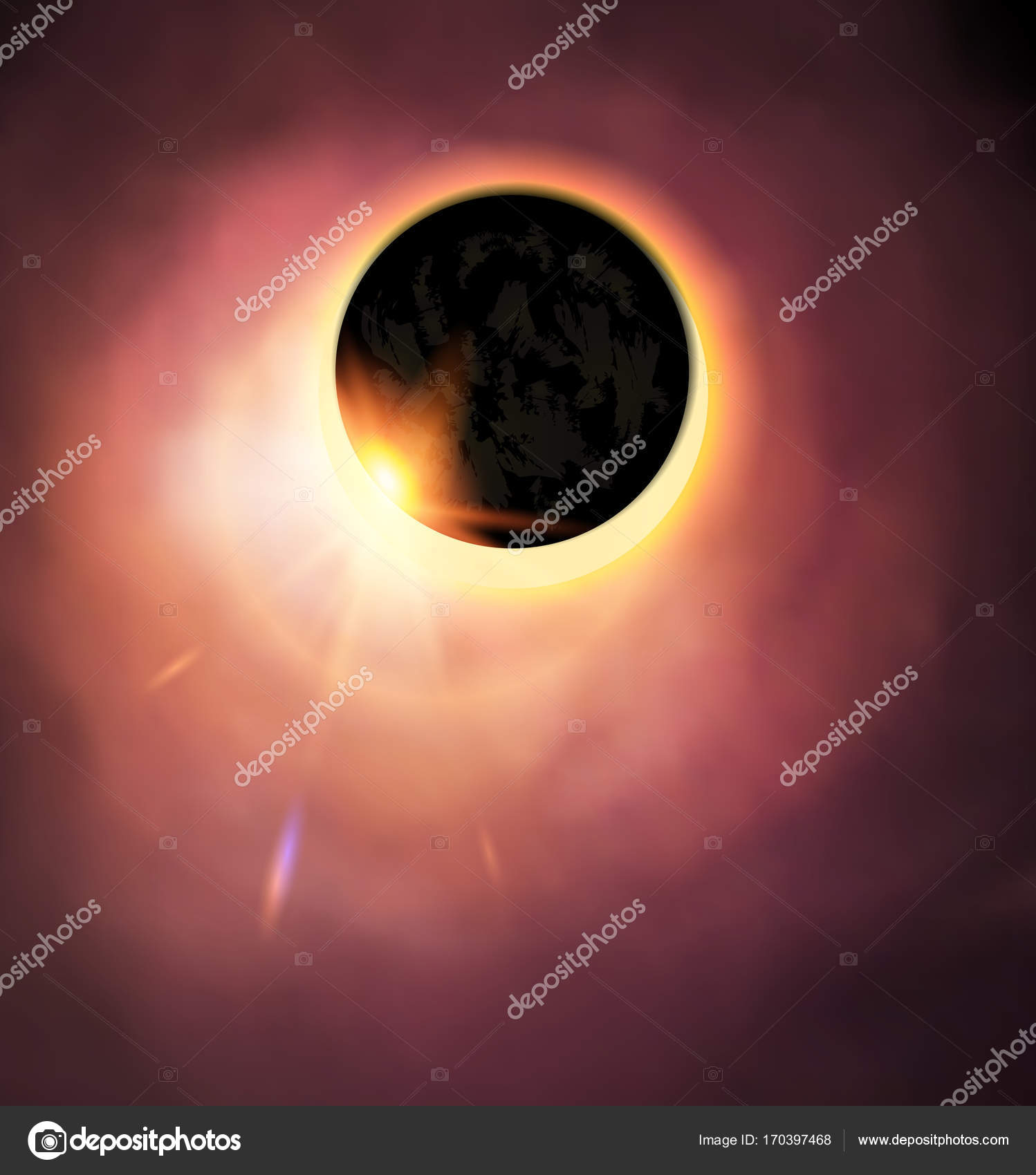 Hermosa ilustración Eclipse . Vector de stock #170397468 de ©vadelma_stock
