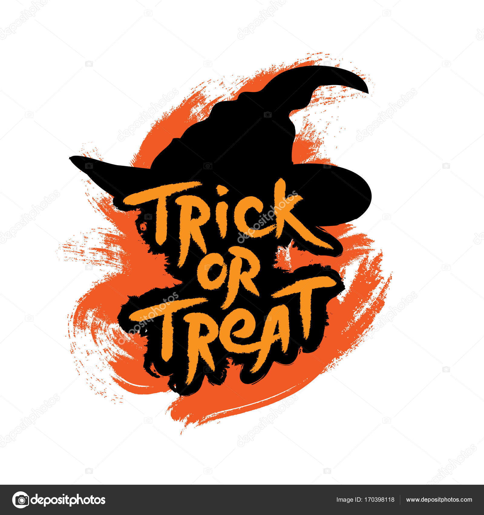 Witch hat with trick or treat l Stock Vector Image by ©vadelma_stock ...