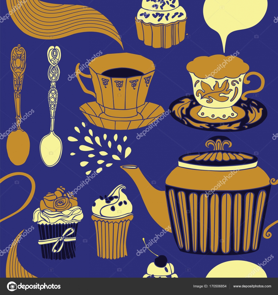 Tea time background. Stock Illustration by ©zolsssa #170506854