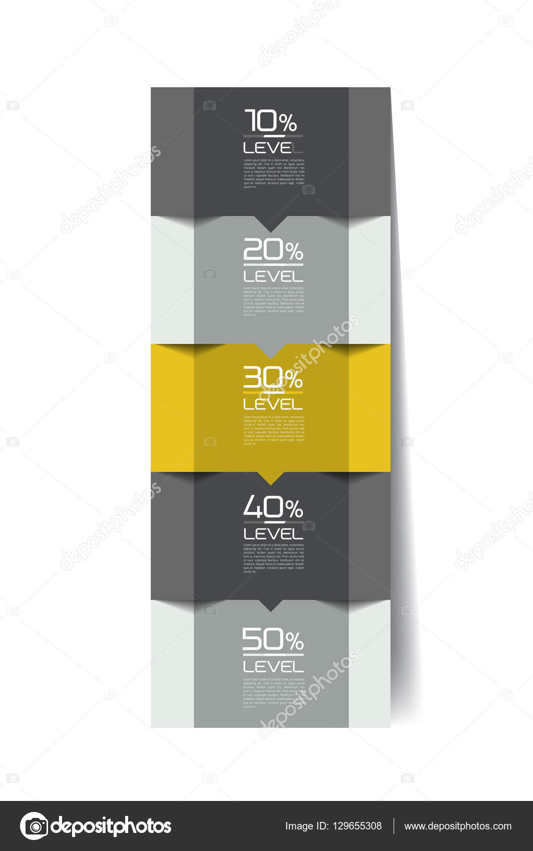 Infographics Elements. Square tab, flowchart, box diagram. Stock Vector ...