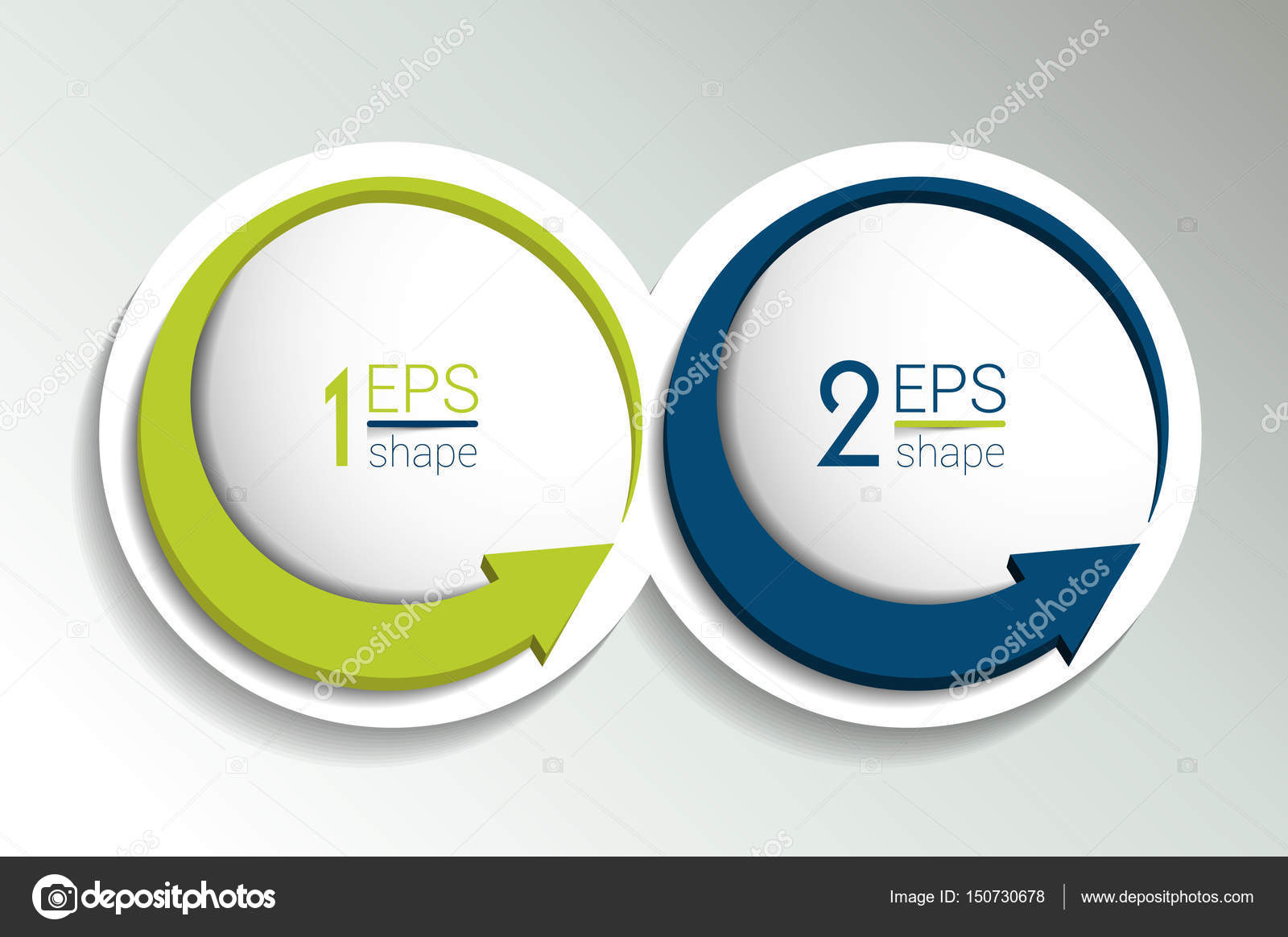 Two business elements banner, template. 2 steps design, chart ...