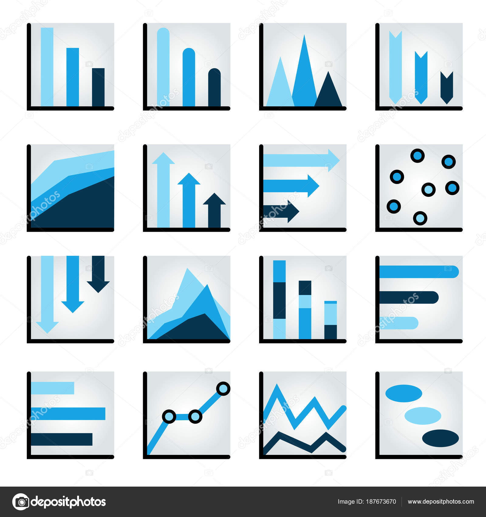 Diagramme Diagramme Diagramme Infografik Vektor Stock-Vektorgrafik von ...