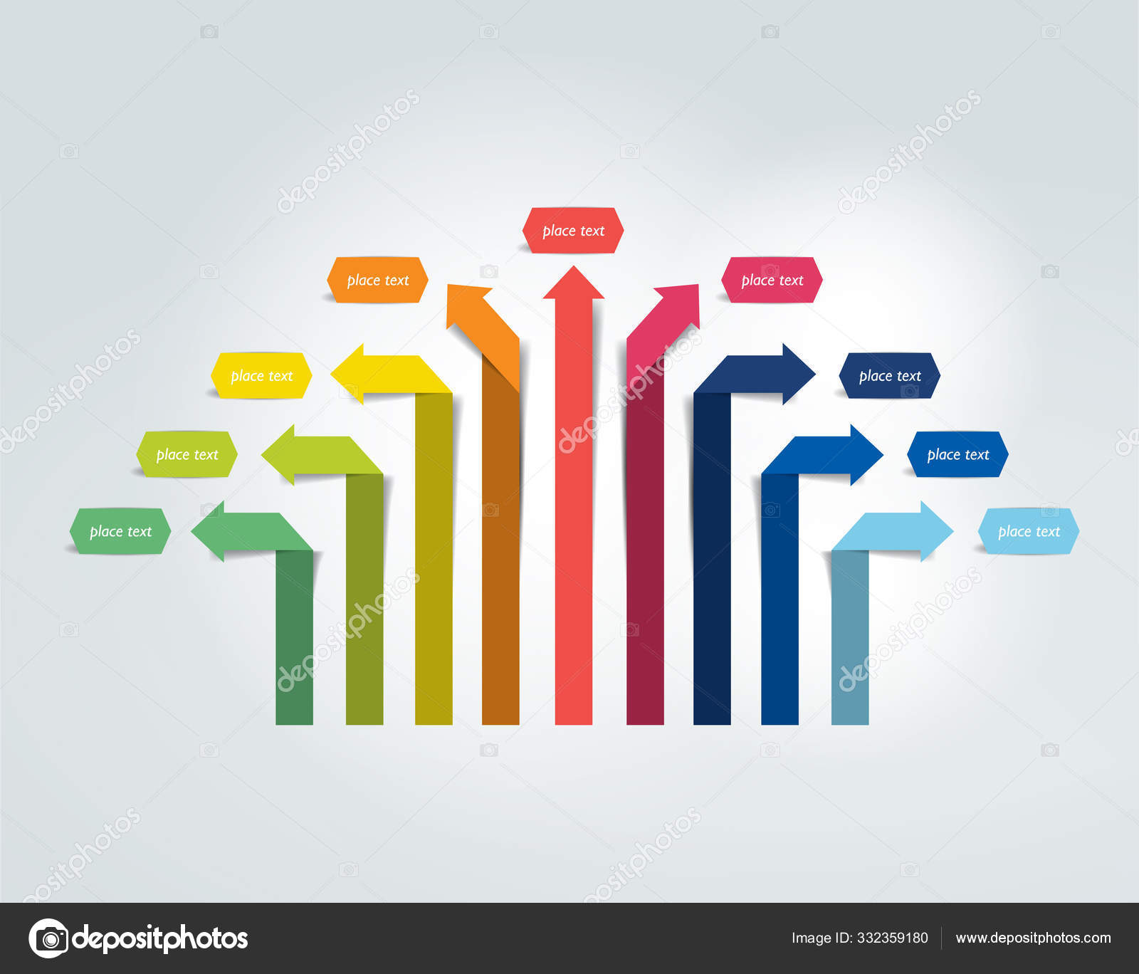 Pil Infographic Diagram Schema Flödesschema — stockvektor av ©Kubko ...