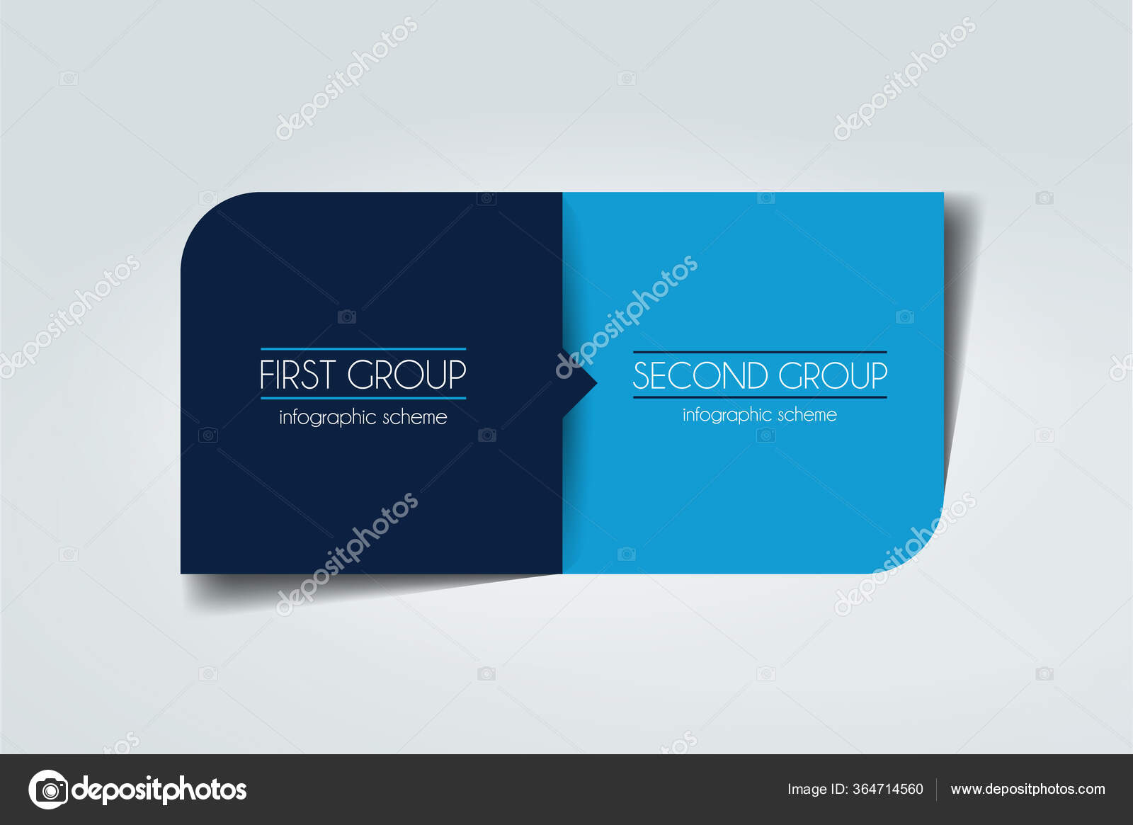 Circle Connected Infographic Two Labels Vector Template Stock Vector by ...