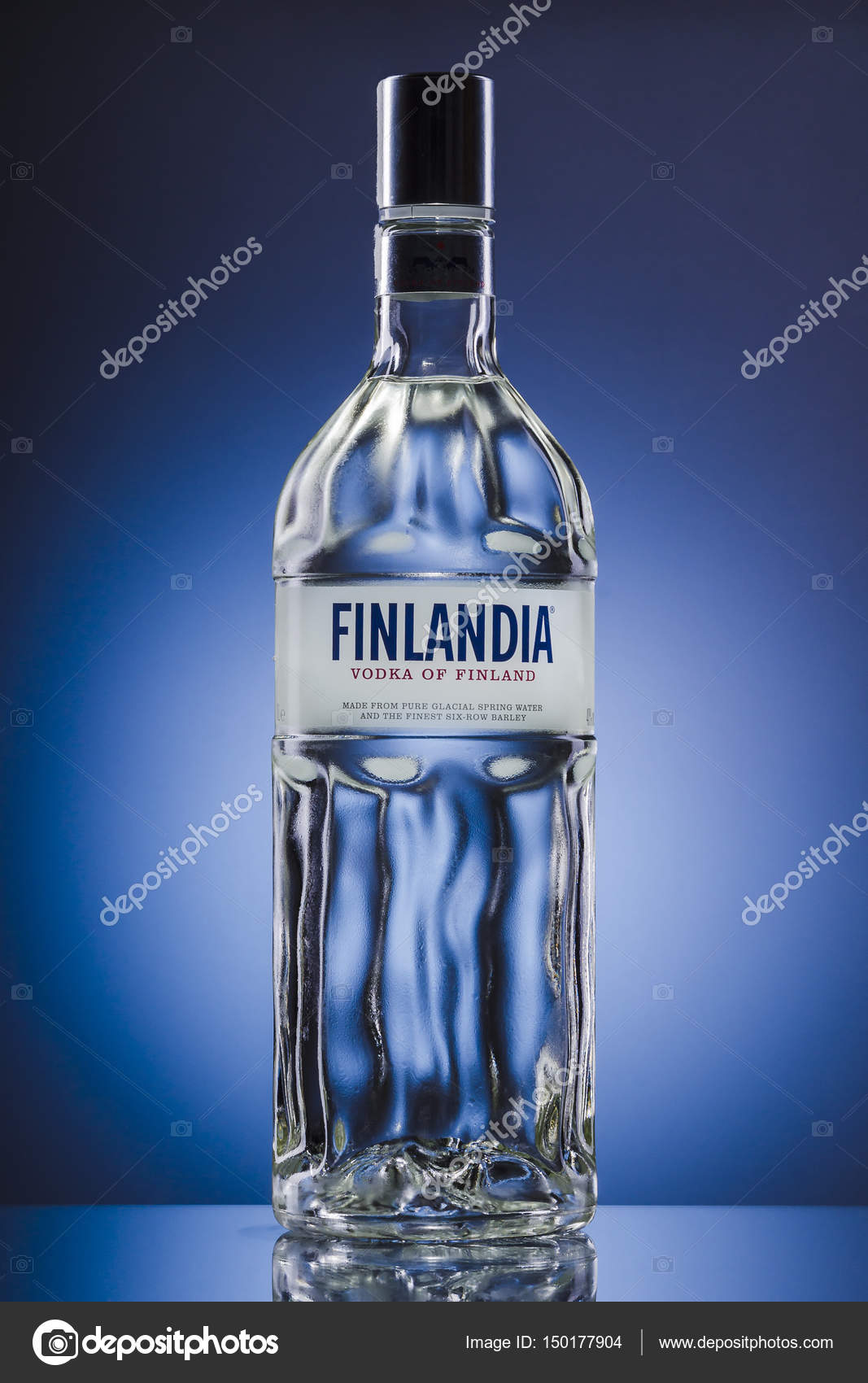 Finlandia vodka on blue gradient background. – Stock Editorial Photo ...