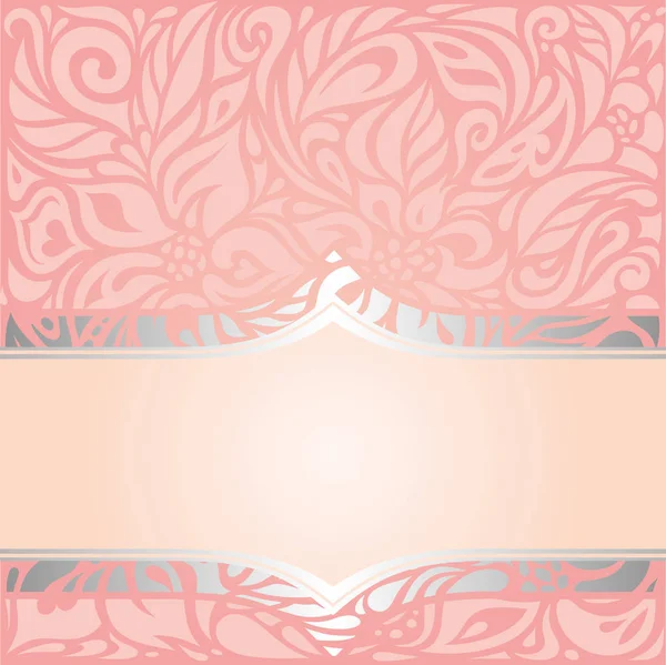 Pink Silver Gentle Retro Decorative Invitation Trendy Vector Wallpaper ...