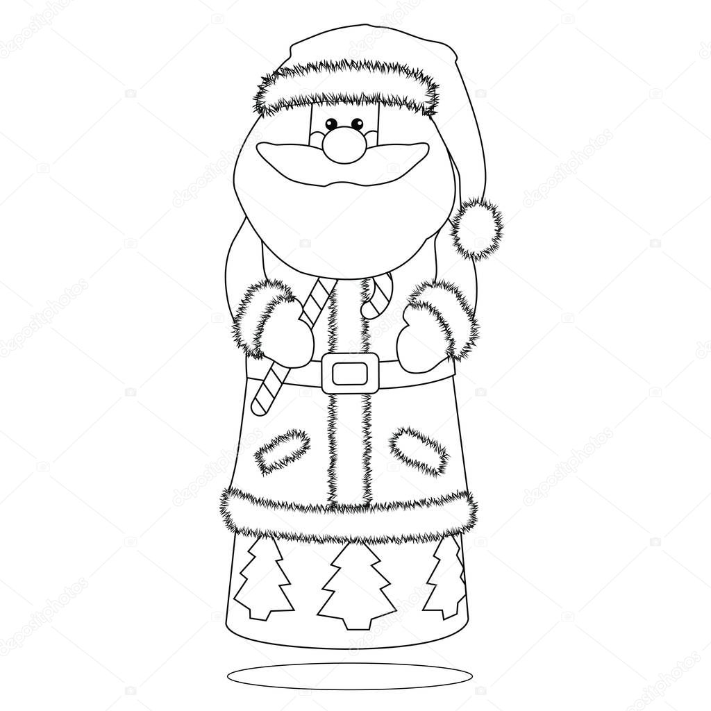 Santa Clause Christmas Coloring Page Stock Illustration by ©smk0473 ...