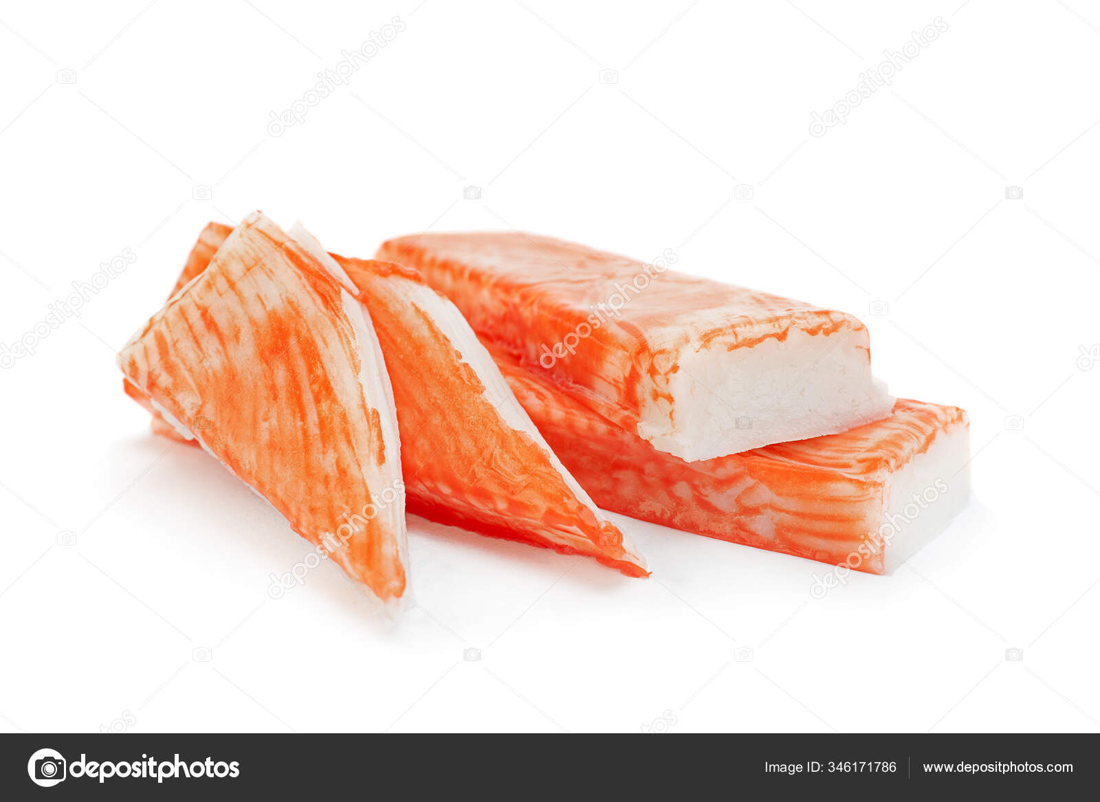 Snow Crab Surimi Stick Isolated White Background — Stock Photo © jimbo3904 #346171786