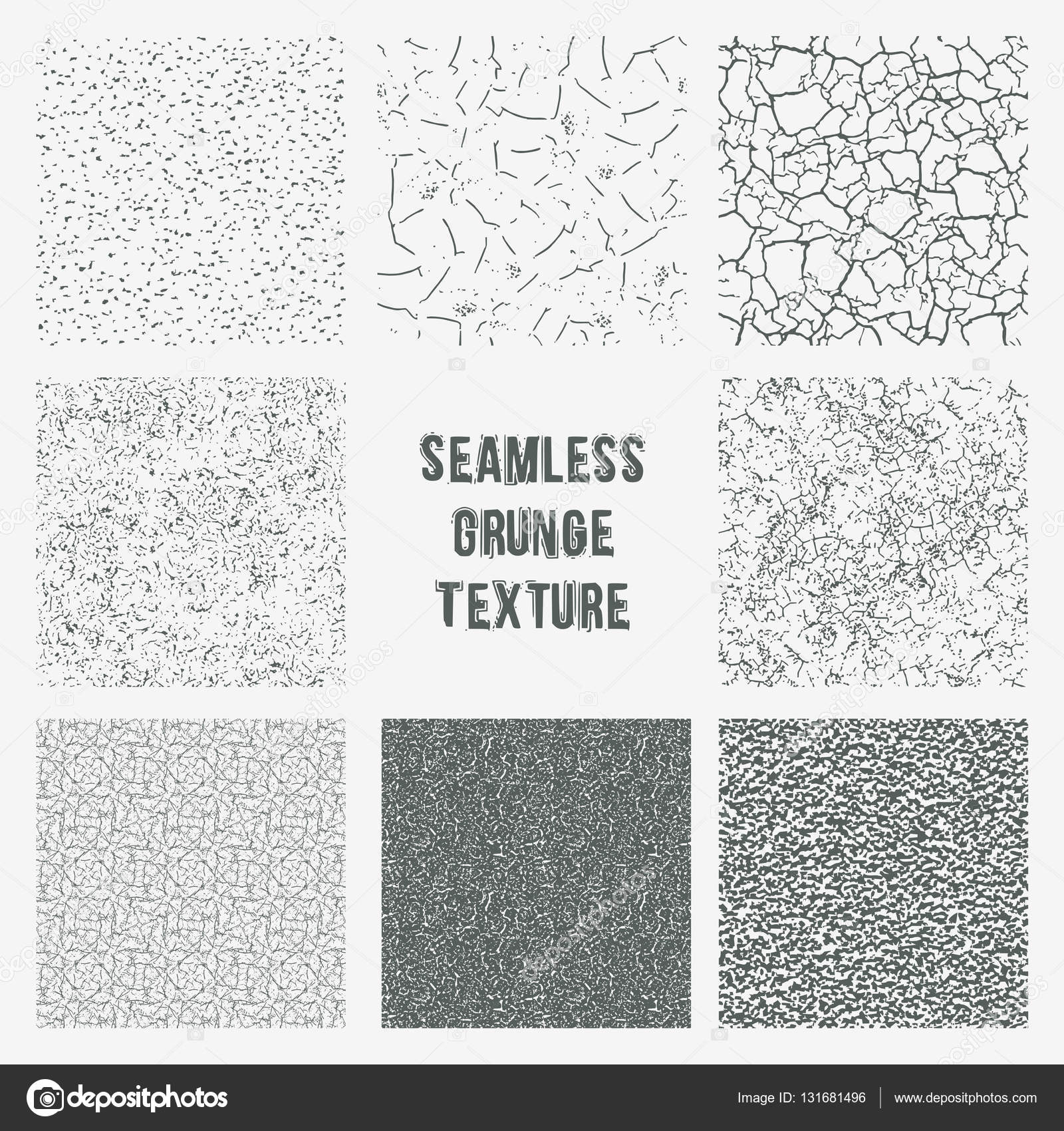 Set of grange seamless patterns. Simple vector scratch textures Stock ...