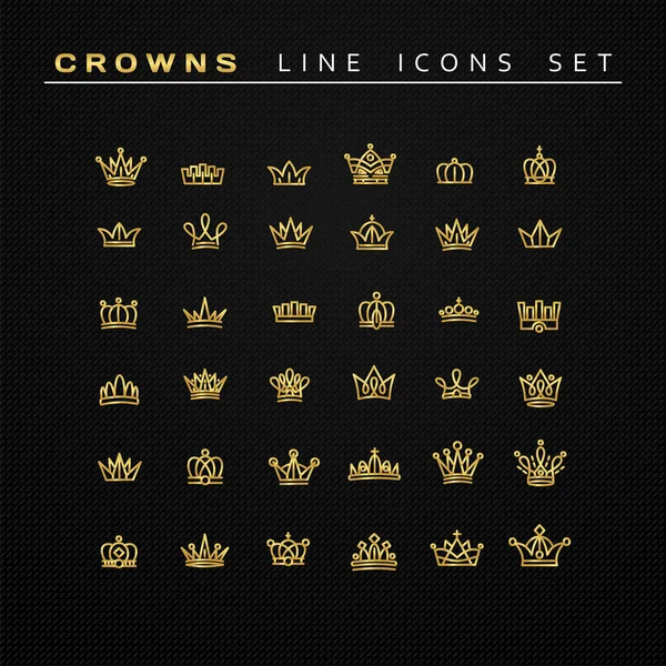 Crown Vector Set Collection Icons — Stock Vector © Kio777 12351444