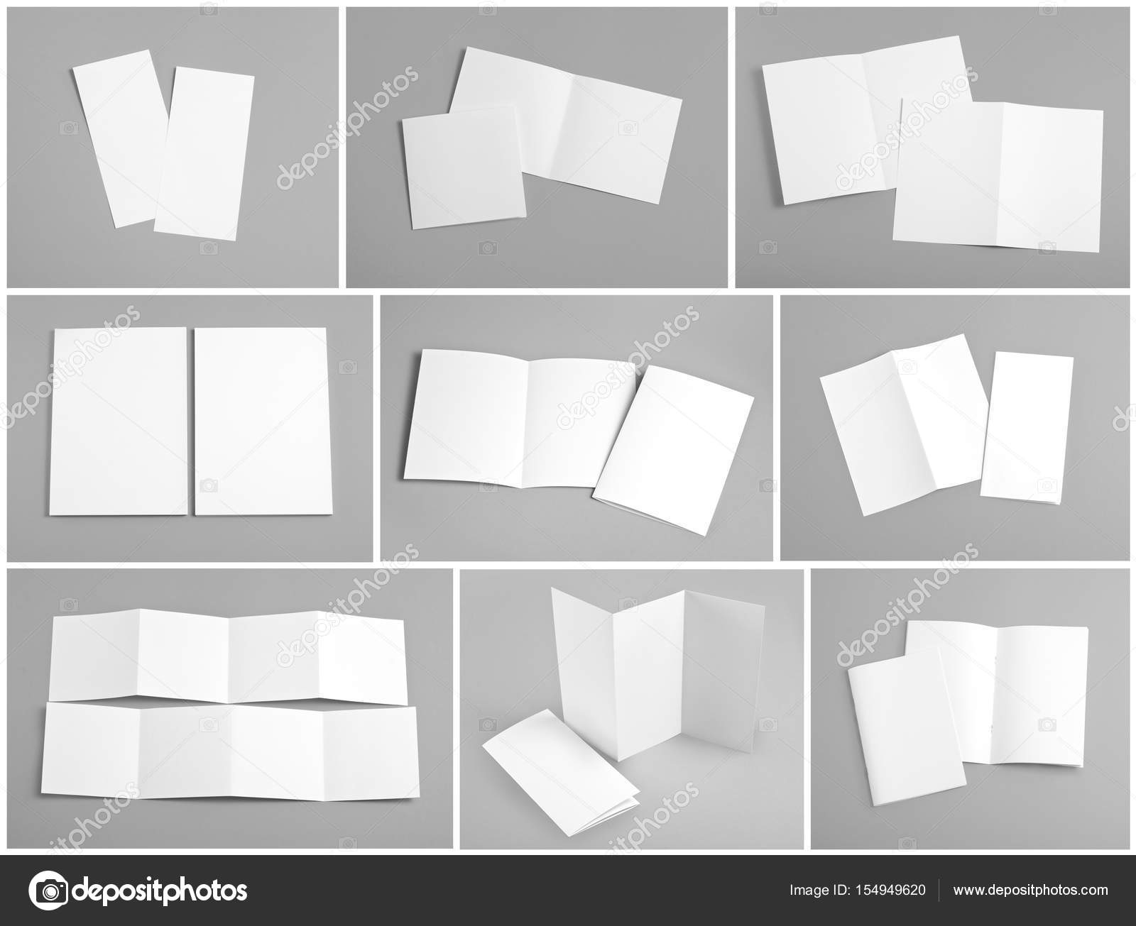 Folleto de papel plegable blanco en blanco — Foto de stock #154949620 ...