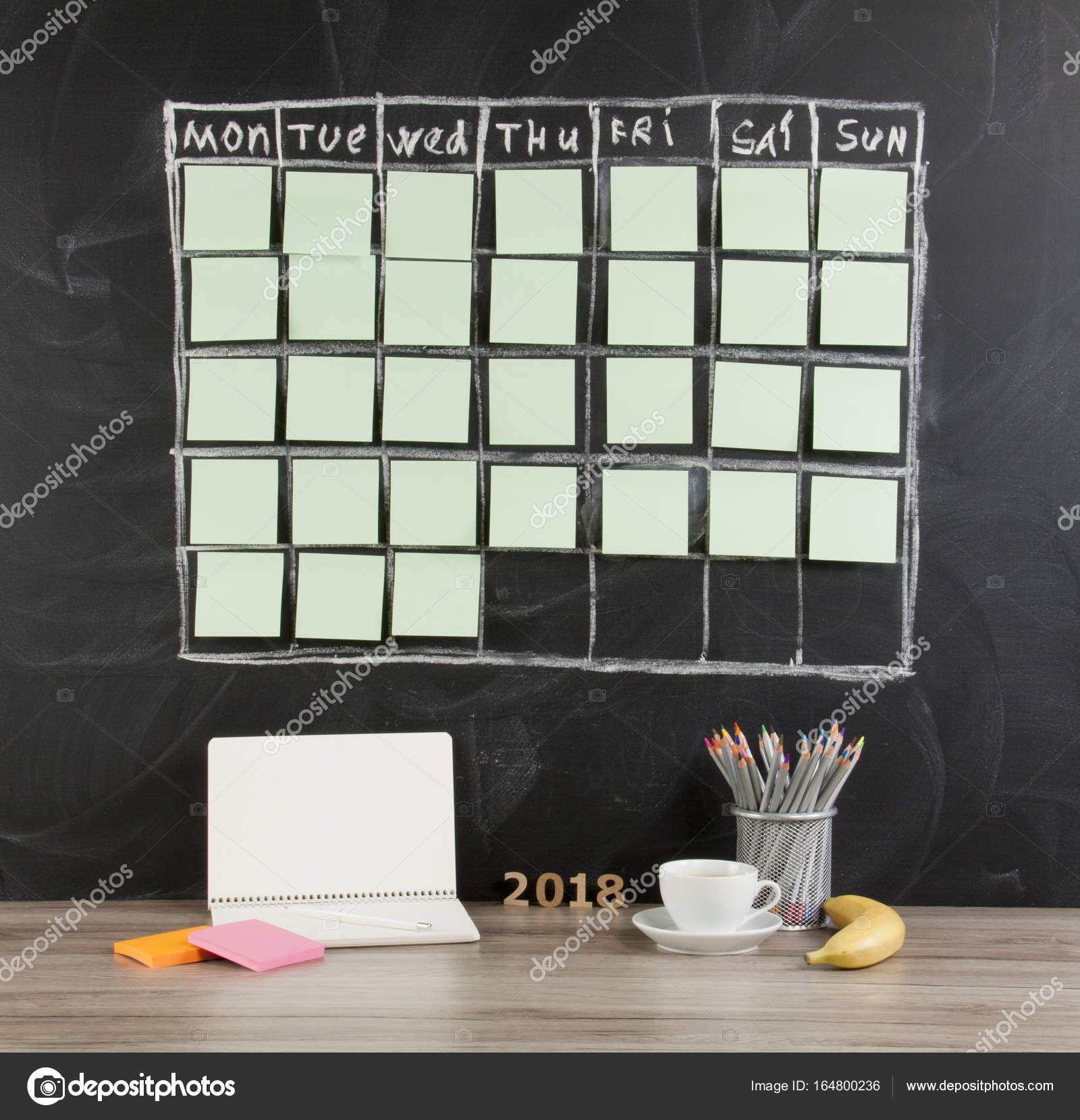 Grid timetable schedule on black chalkboard background Stock Photo by ...