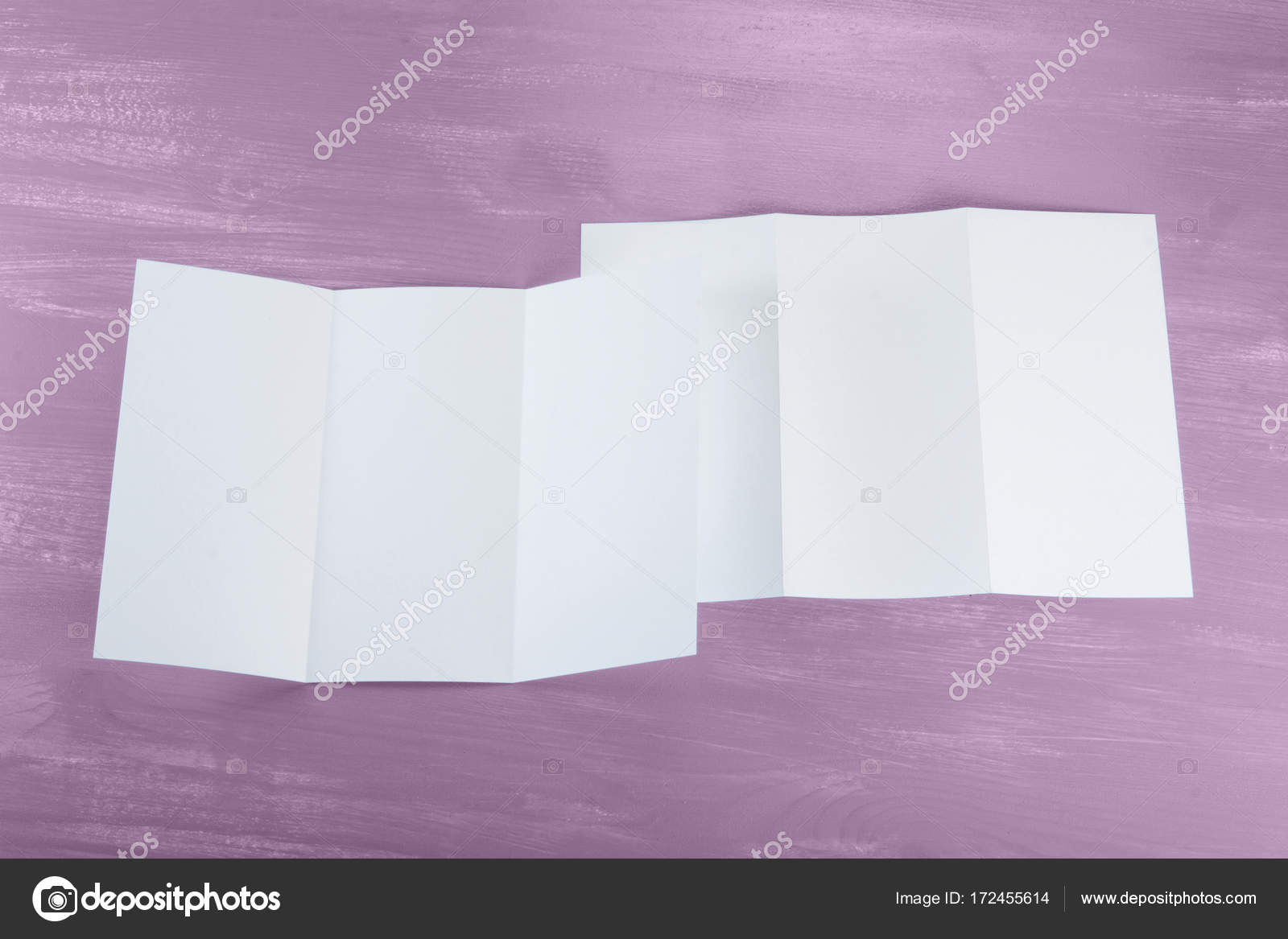 Blank white folding paper flyer Stock Photo by ©fontgraf 172455614