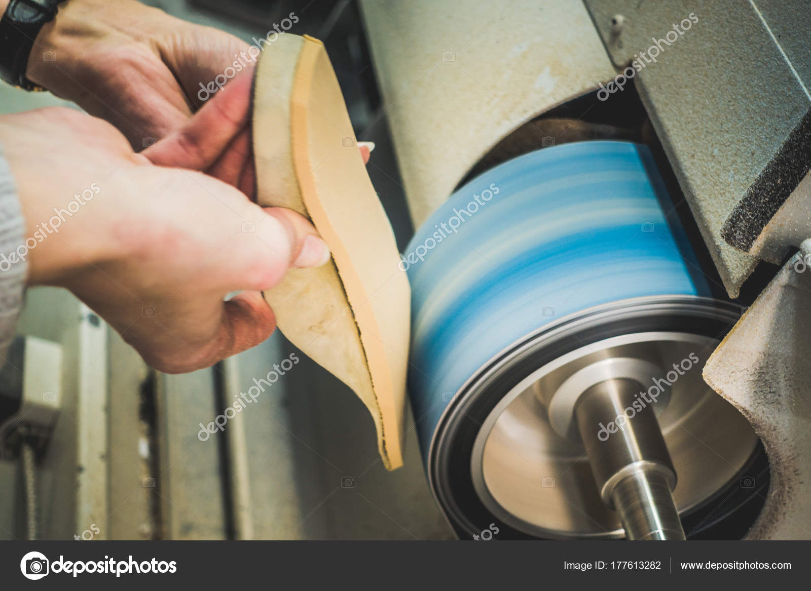 Adjusting Orthotics Sole Sanding Workshop Stock Photo by ©aetb 177613282