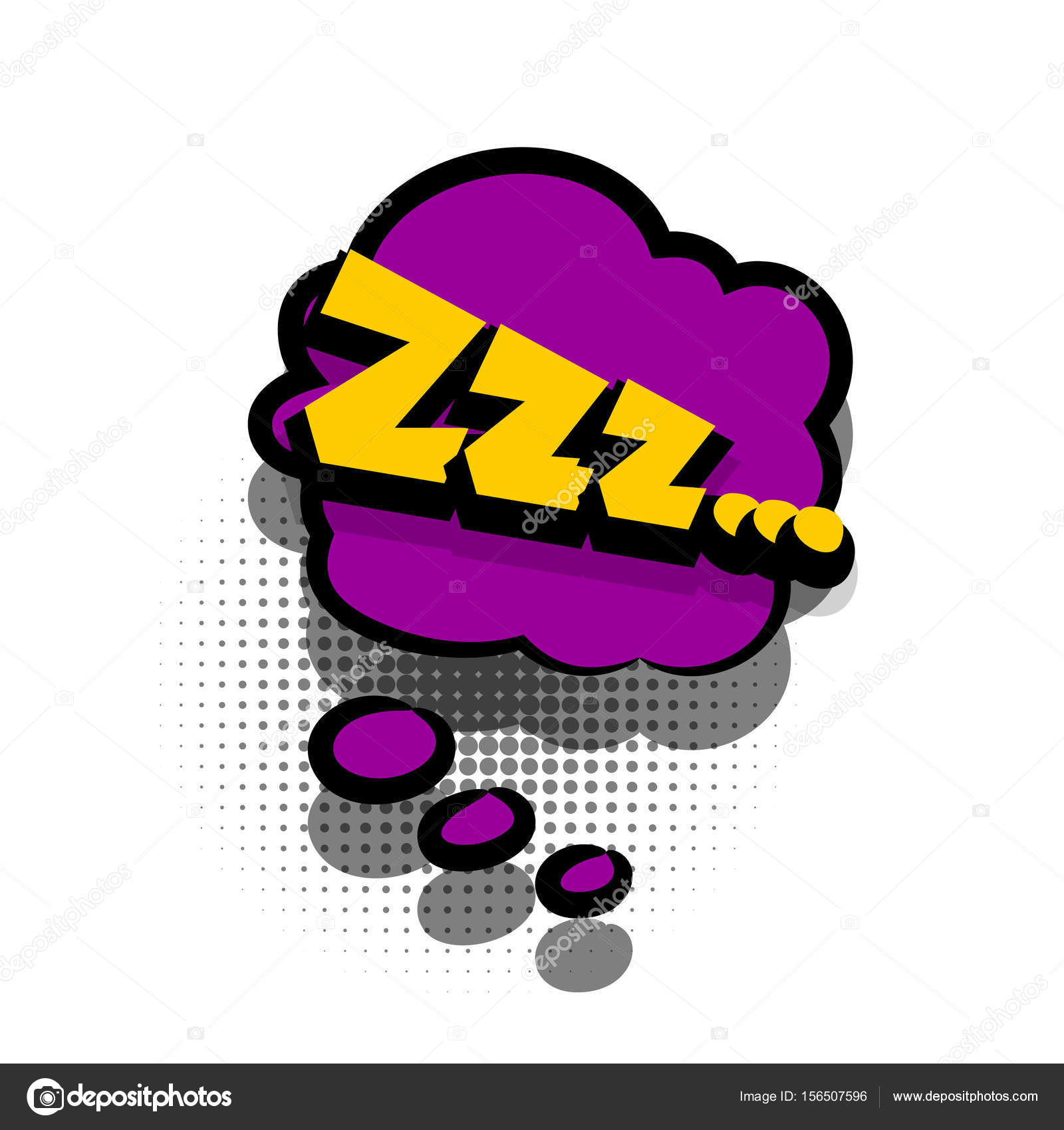 Comic text speech bubble phrase zzz Stock Vector Image by ©helen.tosh ...