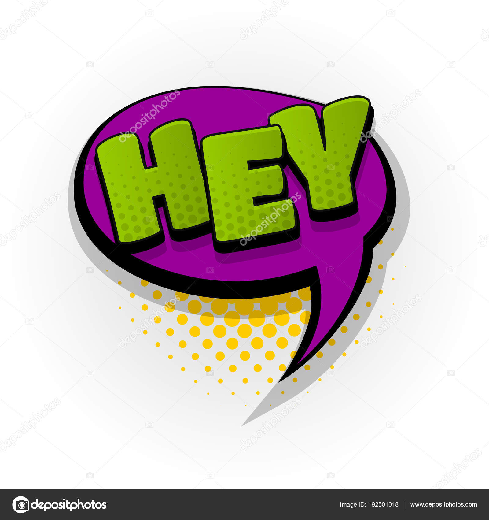 Hola hola hola comic book texto pop art Vector de stock #192501018 de ©helen.tosh