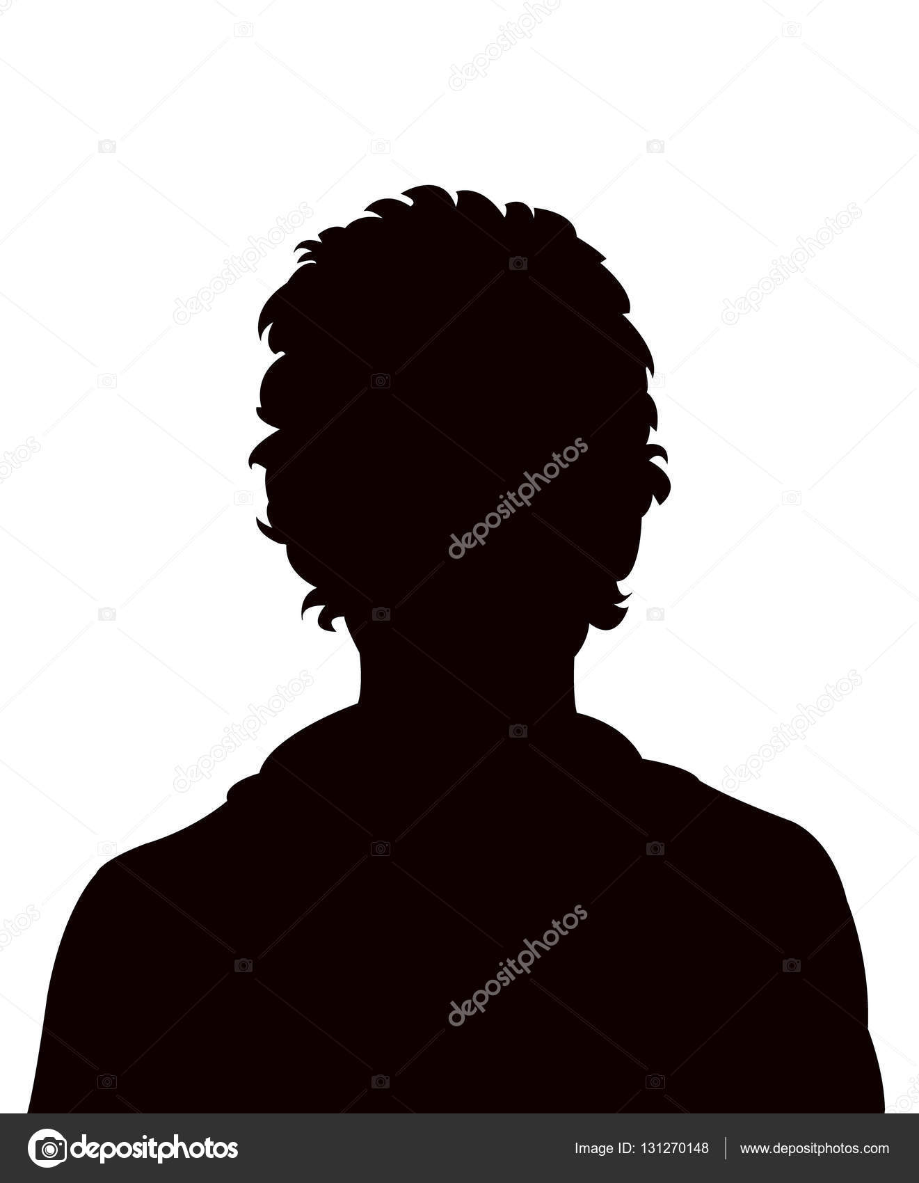 Boy Face Silhouette