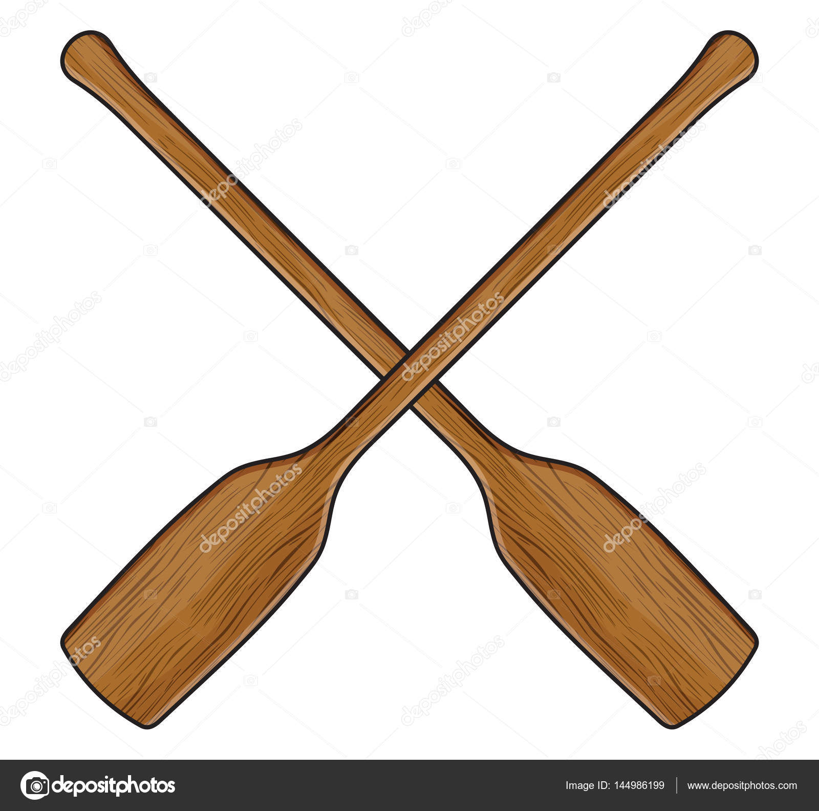 Wooden paddles on a white background Stock Vector by ©branchecarica ...
