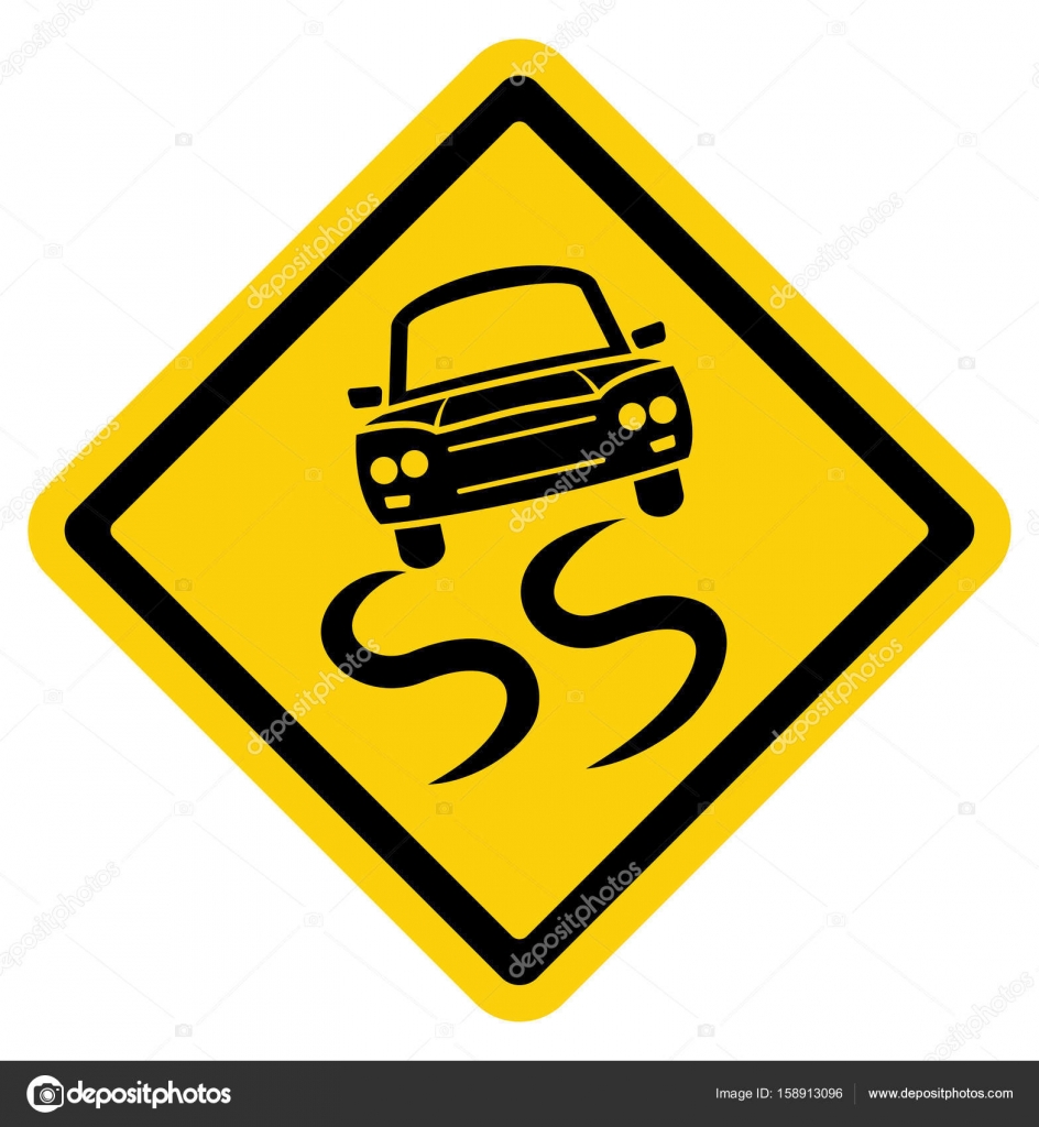 Slippery Road Sign