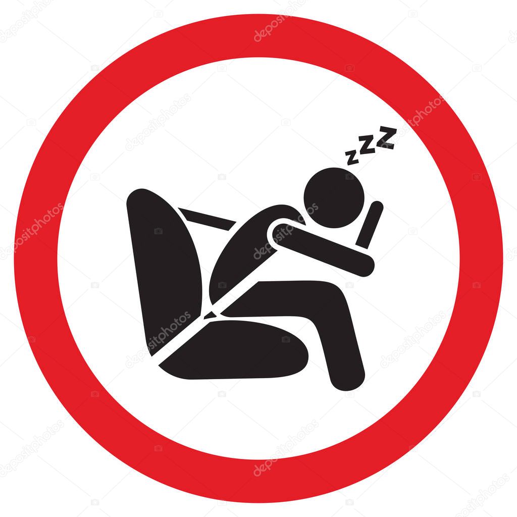 Conducción, Prohibido, Seguridad, Bostezo., Peligro Stock Vector by ... Conducción, Prohibido, Seguridad, Bostezo., Peligro Stock Vector by ...