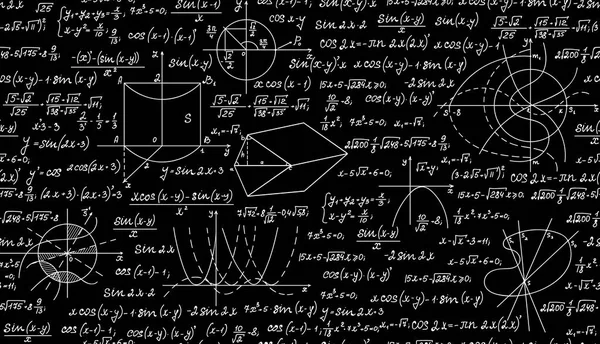 Physics Formulas. Seamless texture. School blackboard with the formulas ...