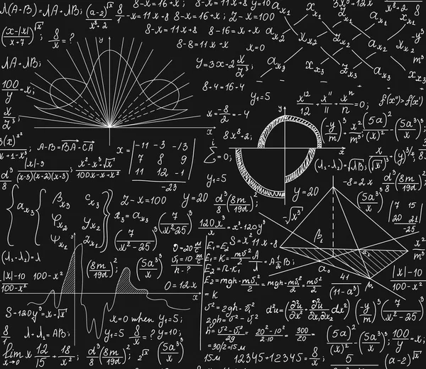 Math vector seamless pattern with plots, figures and calculations. You ...