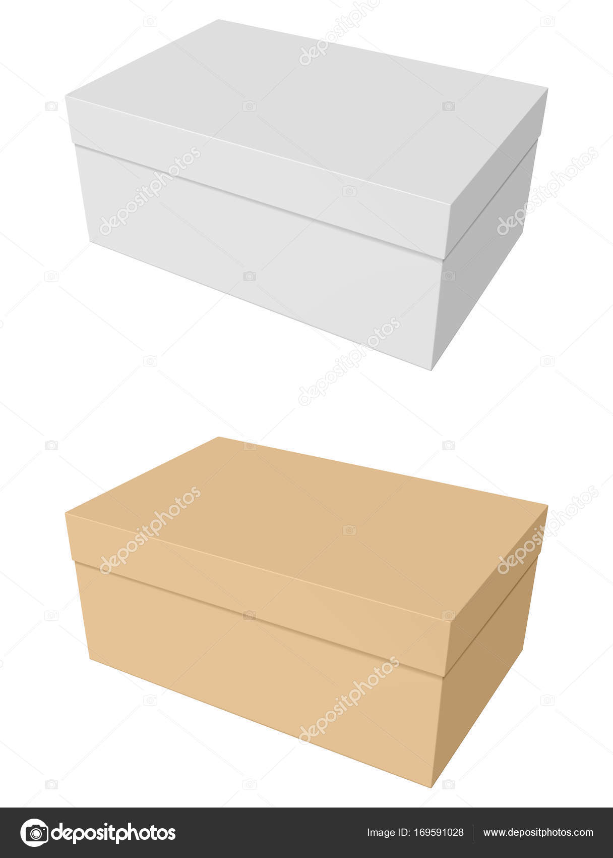 Paper box isolated on white Stock Vector by ©martinspurny 169591028