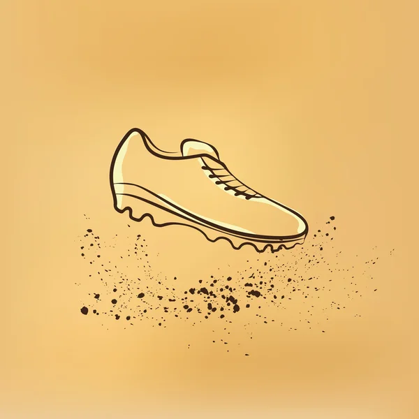 Foci cipő vázlat ikon — Stock Vector #79717166