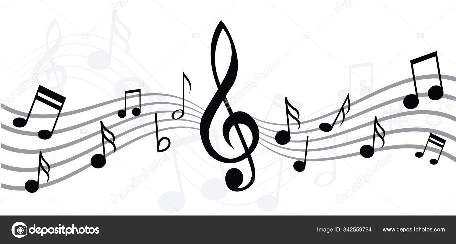 Music notes Stock Vector by ©MarkRademaker 342559794