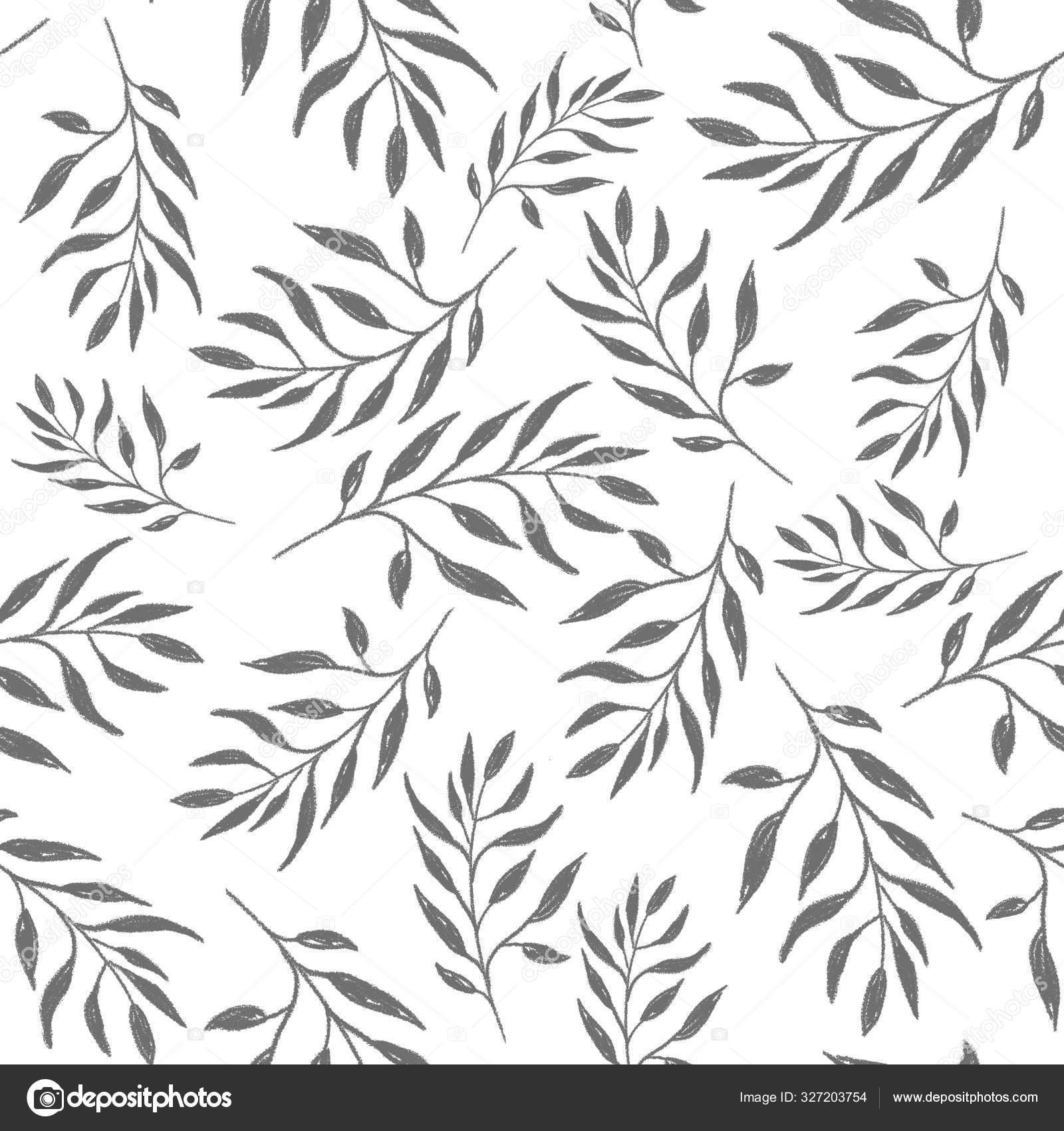 Seamless Pattern Grey Leaves — Stock Photo © ann.gorkun@gmail.com ...