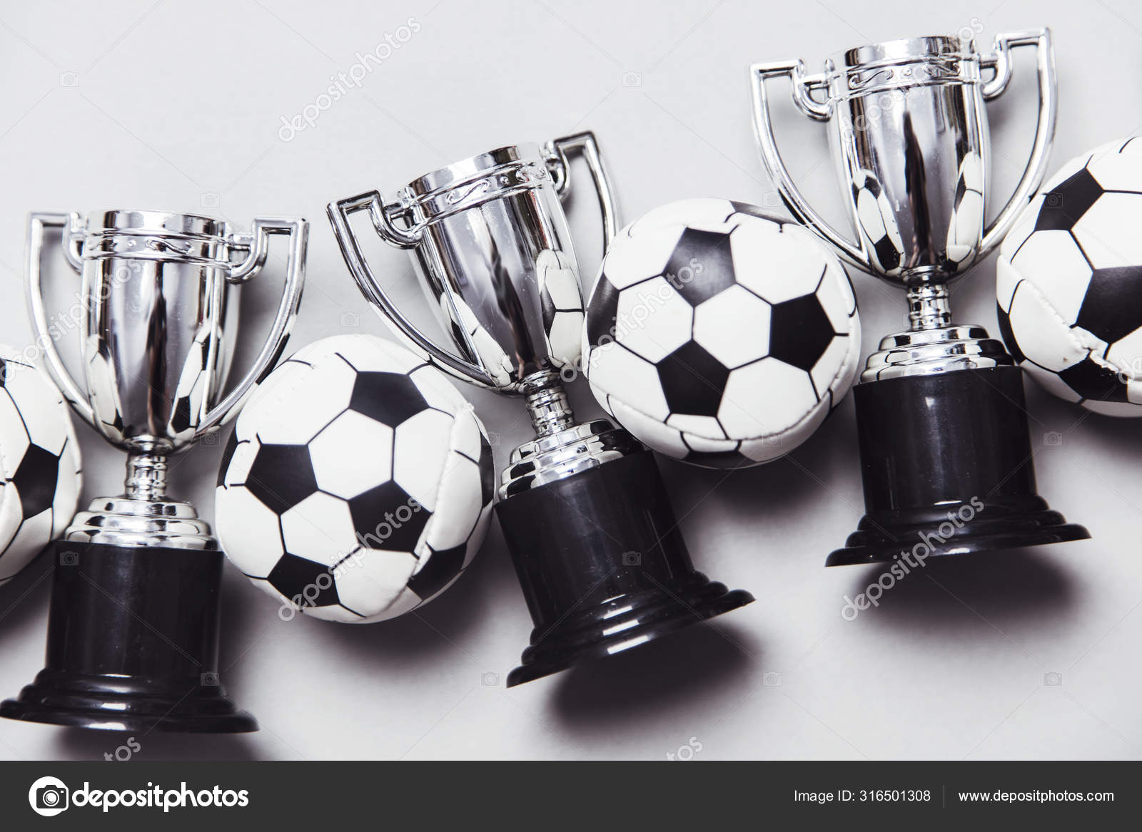 Soccer Ball Silver Winning Trophy — Stock Photo © InkDropCreative ...