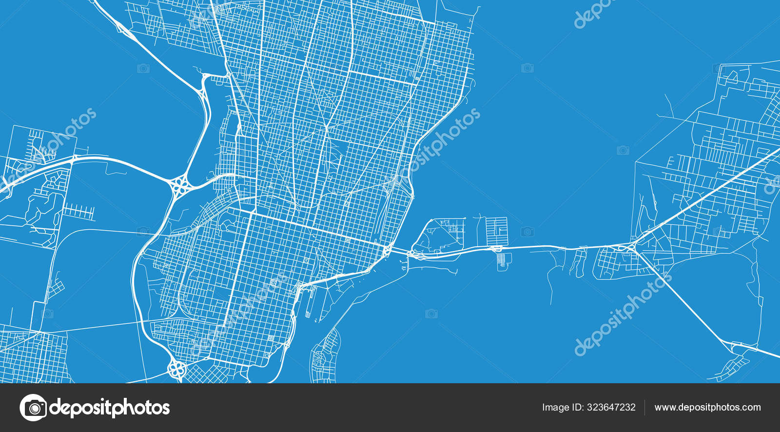 Mapa urbano de Santa Fe, Argentina Vector de stock #323647232 de ...