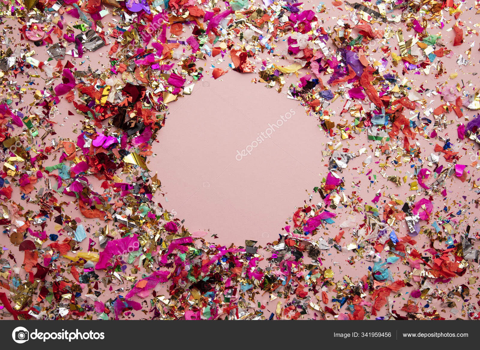 Bright colourful party sparkling party confetti background Stock Photo ...