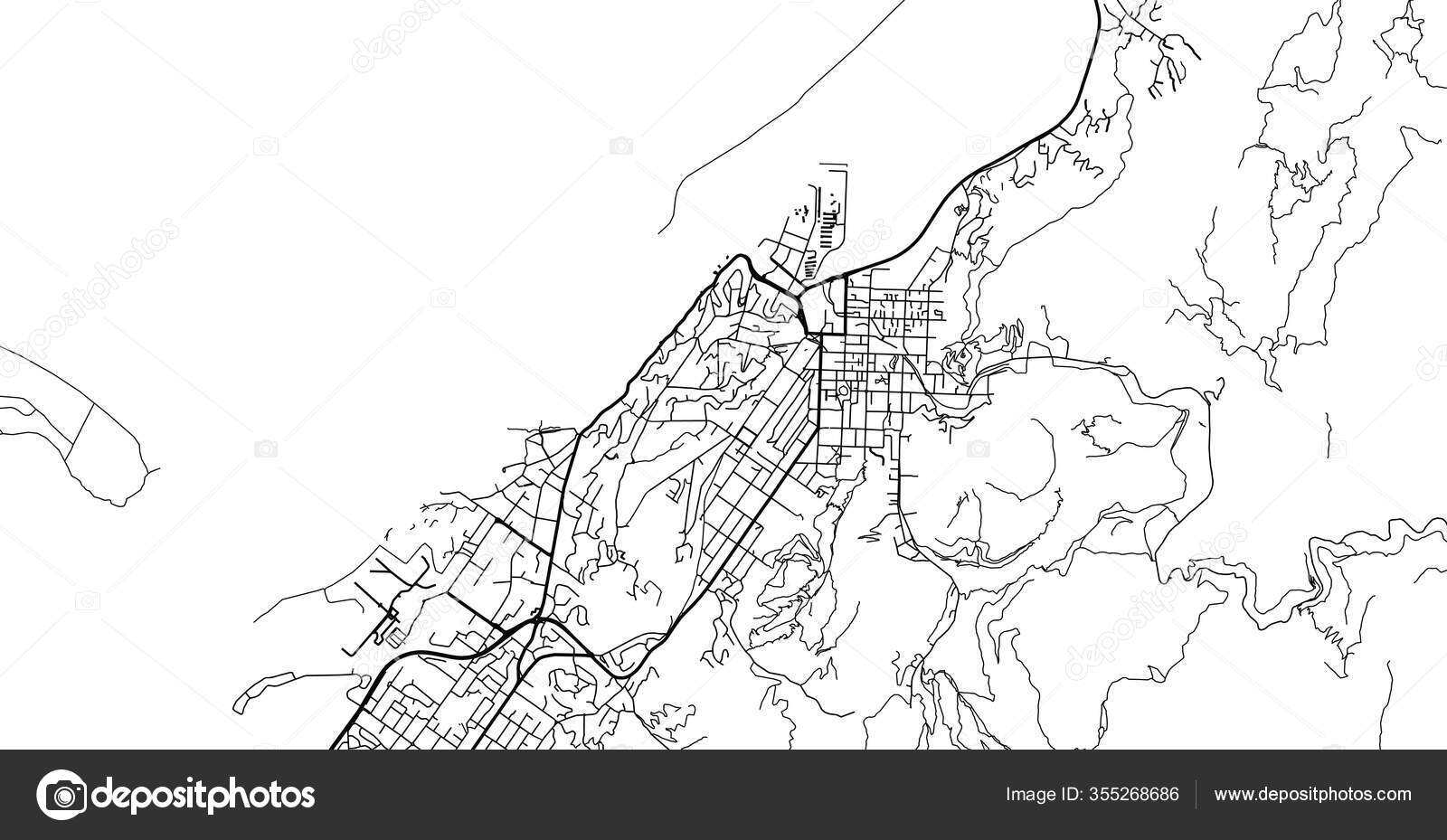 Mapa urbano de Nelson, Nueva Zelanda Vector de stock por ...
