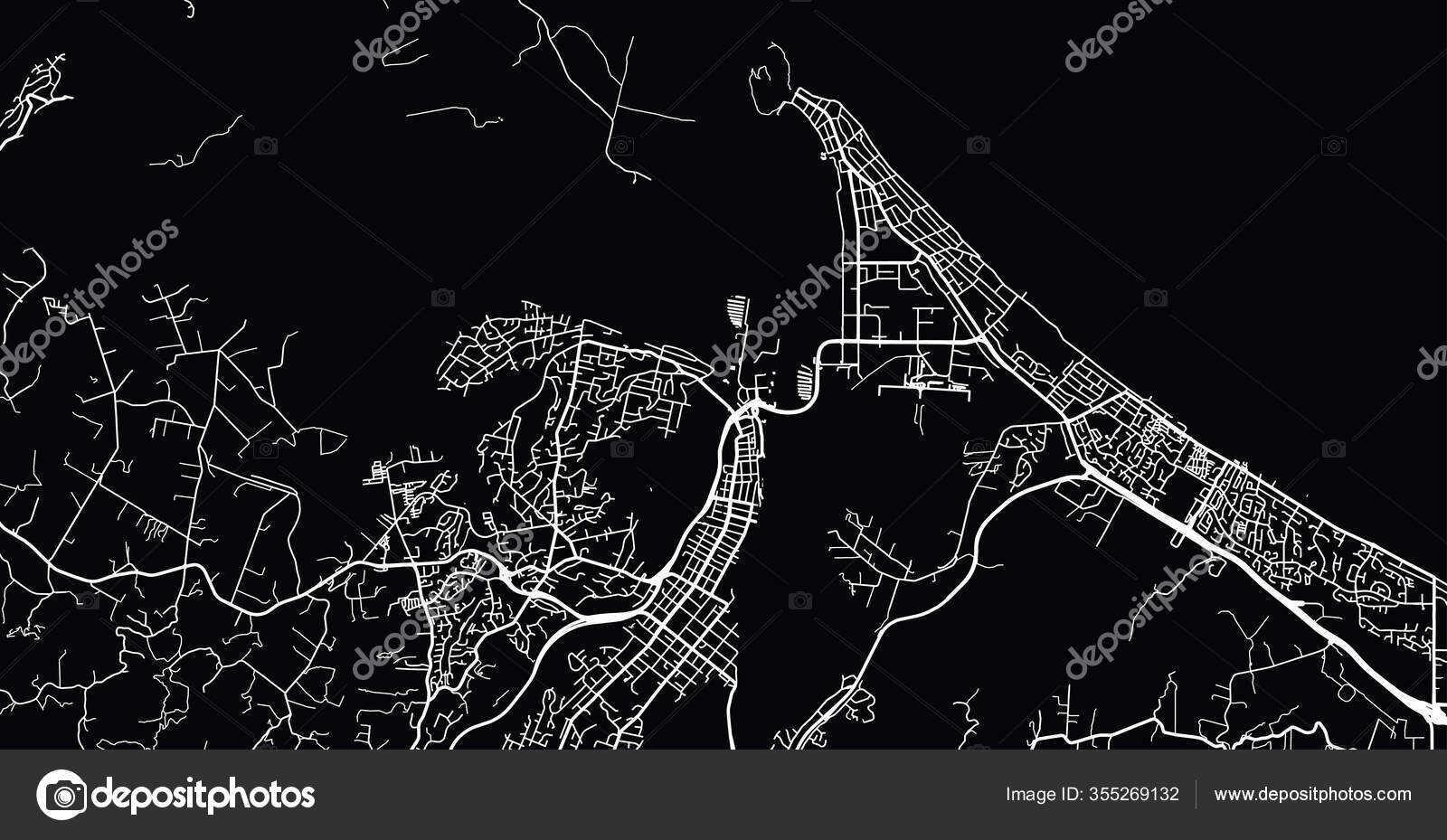 Urban vector city map of Tauranga, New Zealand Stock Vector by ...