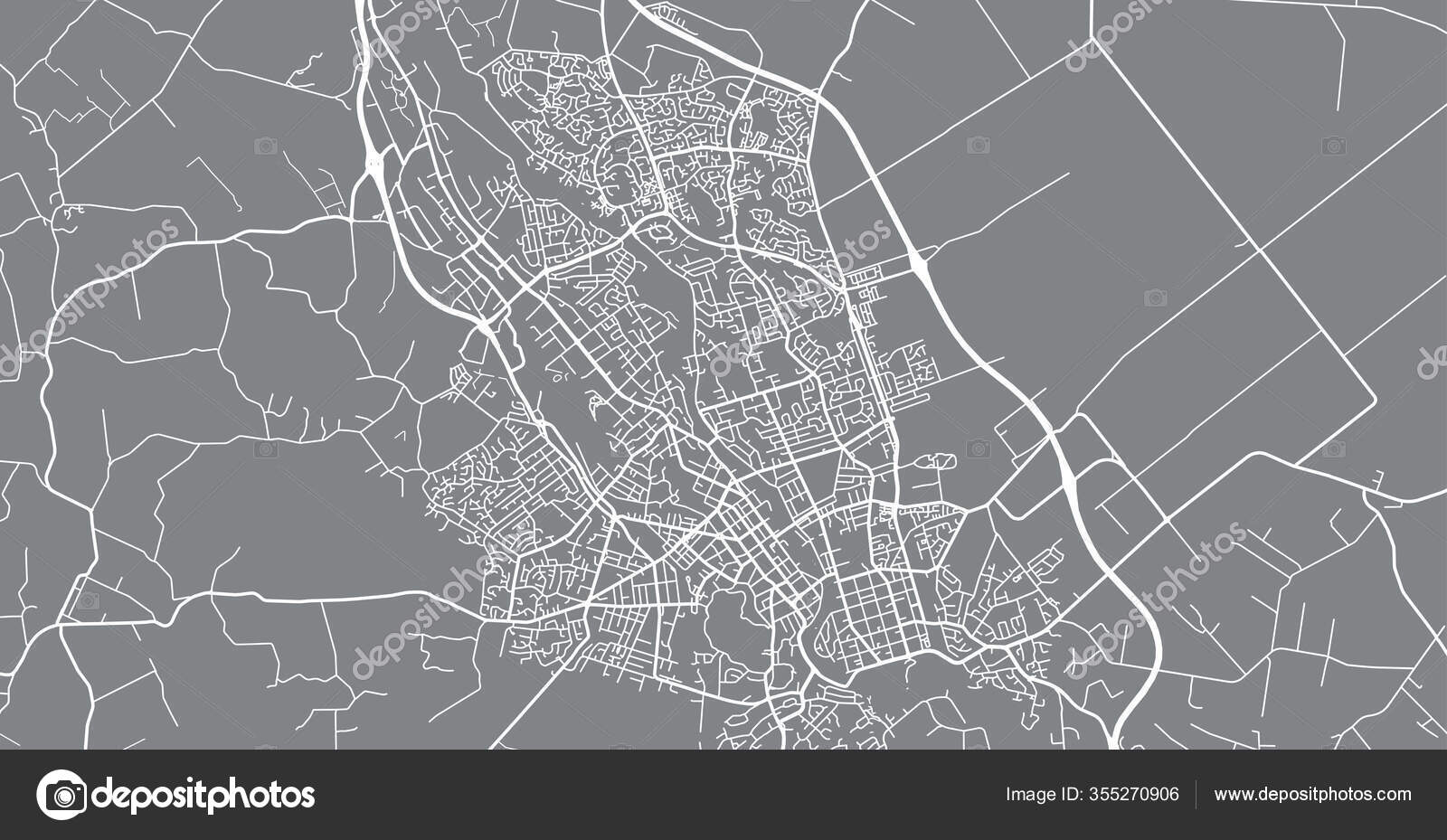 Urban vector city map of Hamilton, New Zealand Stock Vector by ...