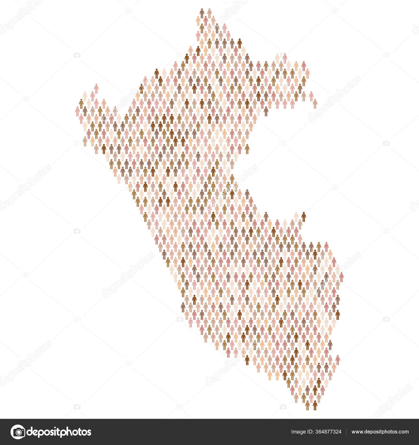 Peru population infographic. Map made from stick figure people Stock ...