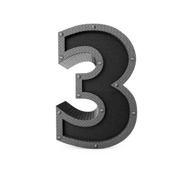 Number 3. Layered wave effect character type. 3D Rendering Stock Photo ...