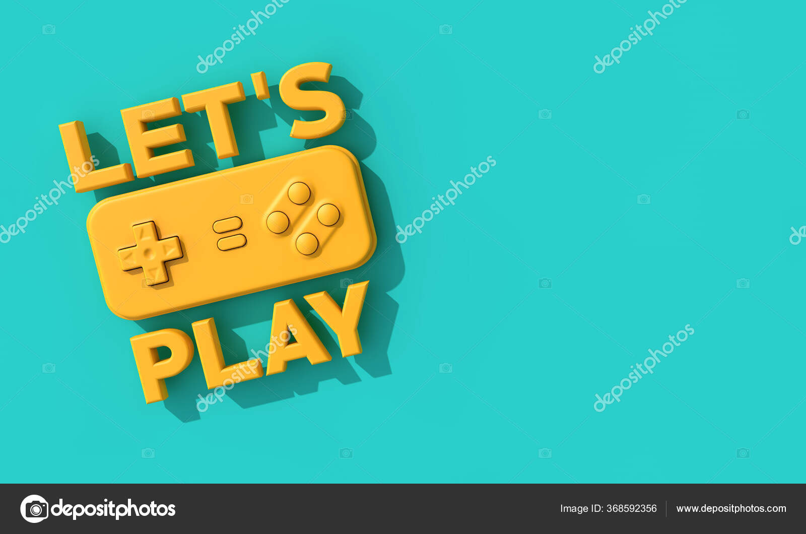 Retro computer game controller background. 3D Rendering Stock Photo by ...