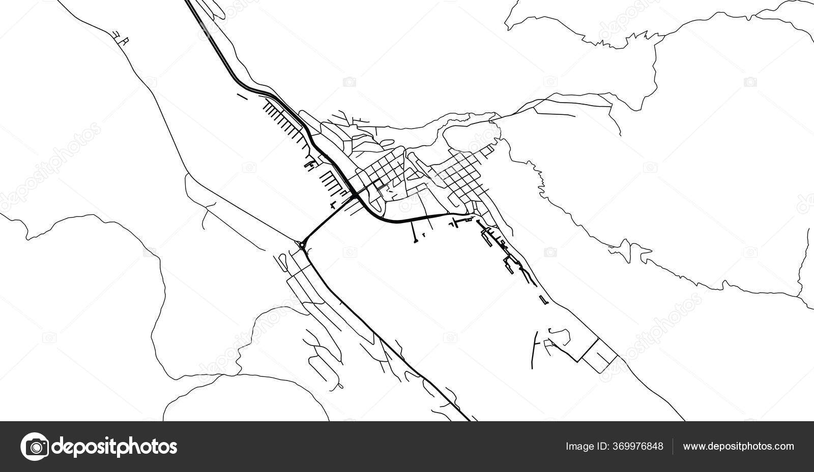 Urban vector city map of Juneau, USA. Alaska state capital Stock Vector ...