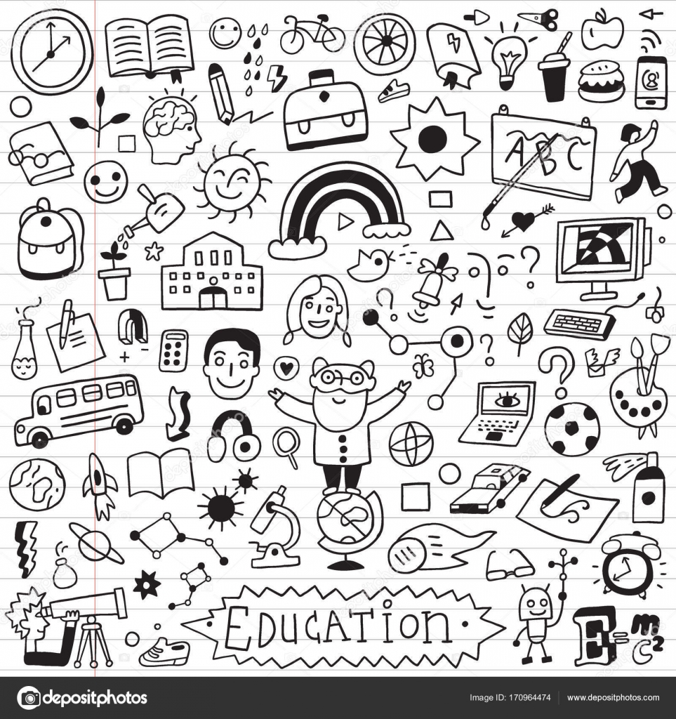 School education - doodle set Stock Illustration by ©topform #170964474