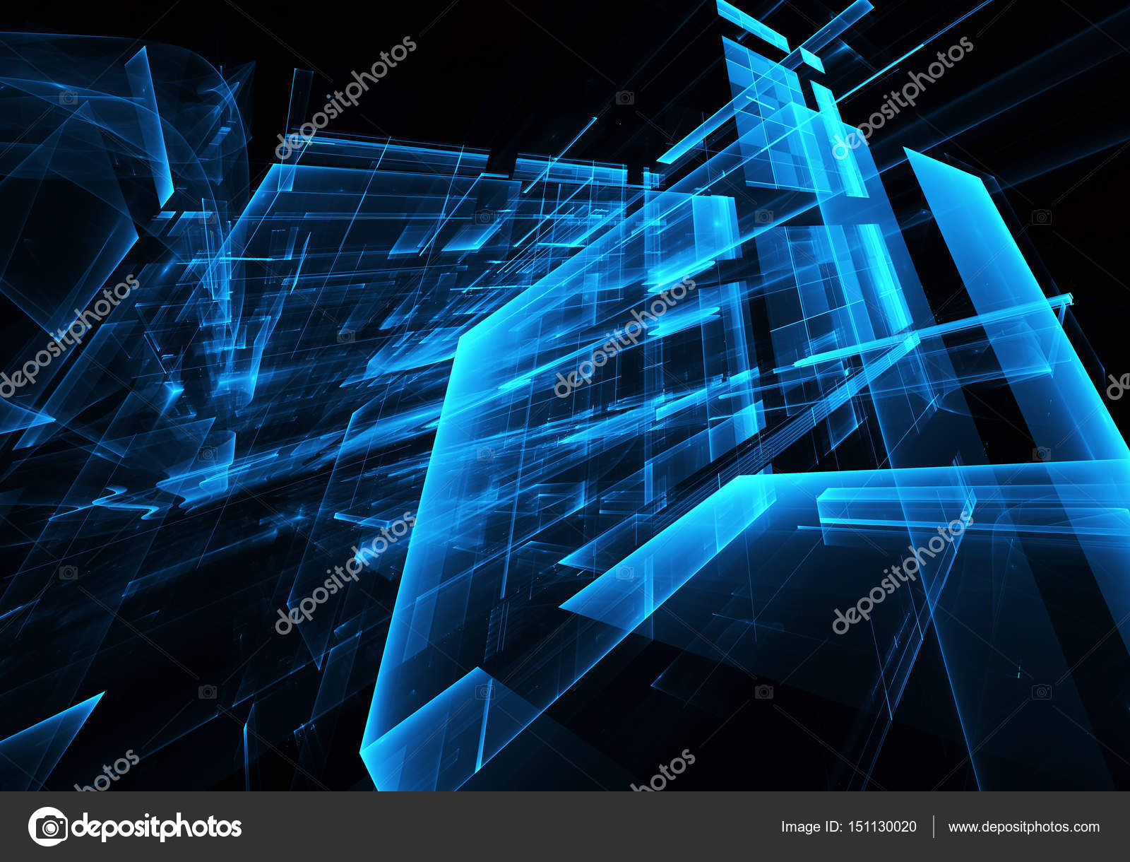 Abstract technology illustration, 3D illustration — Stock Photo ...