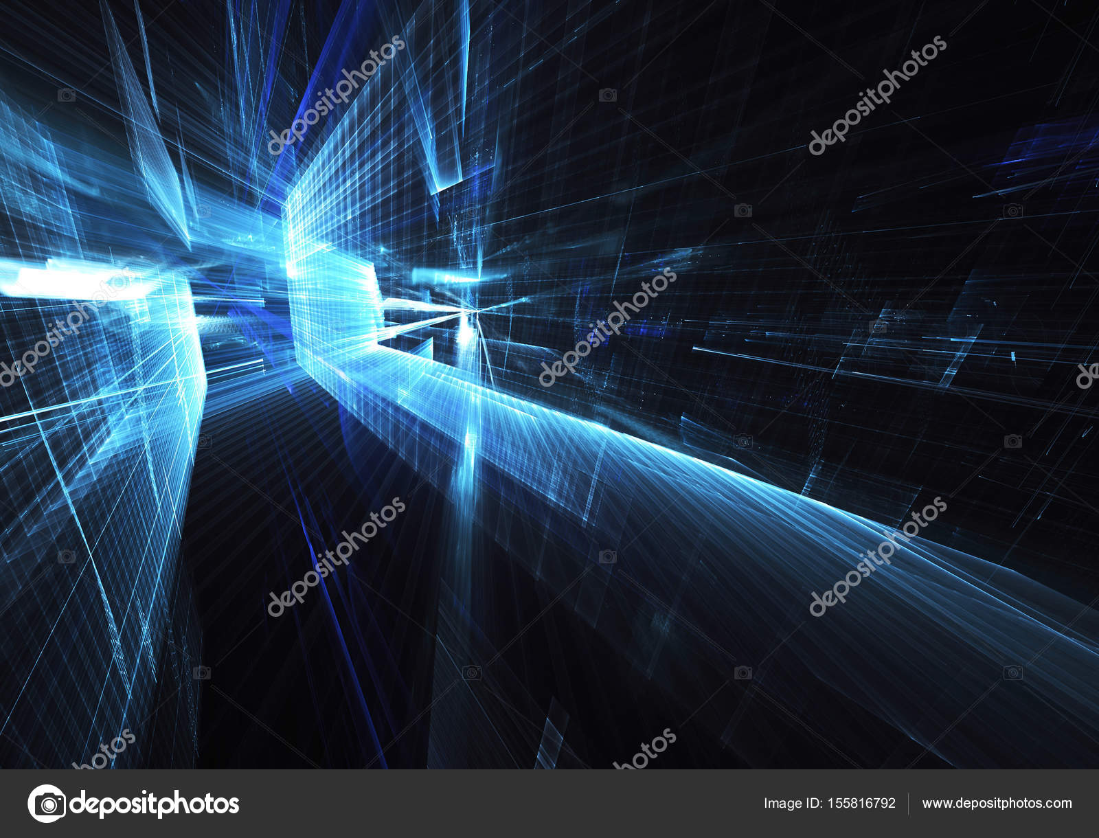 Abstract technology illustration, 3D illustration — Stock Photo ...