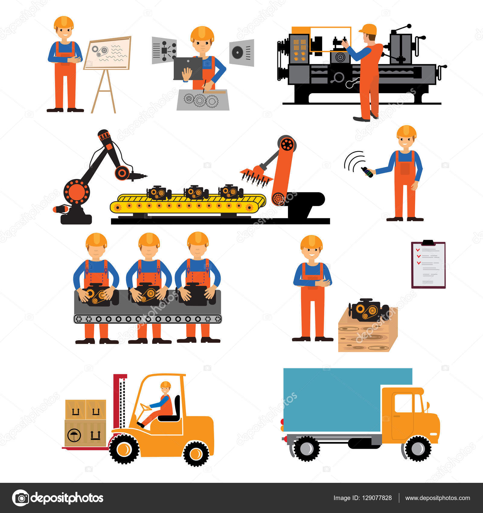 Production Process Clipart
