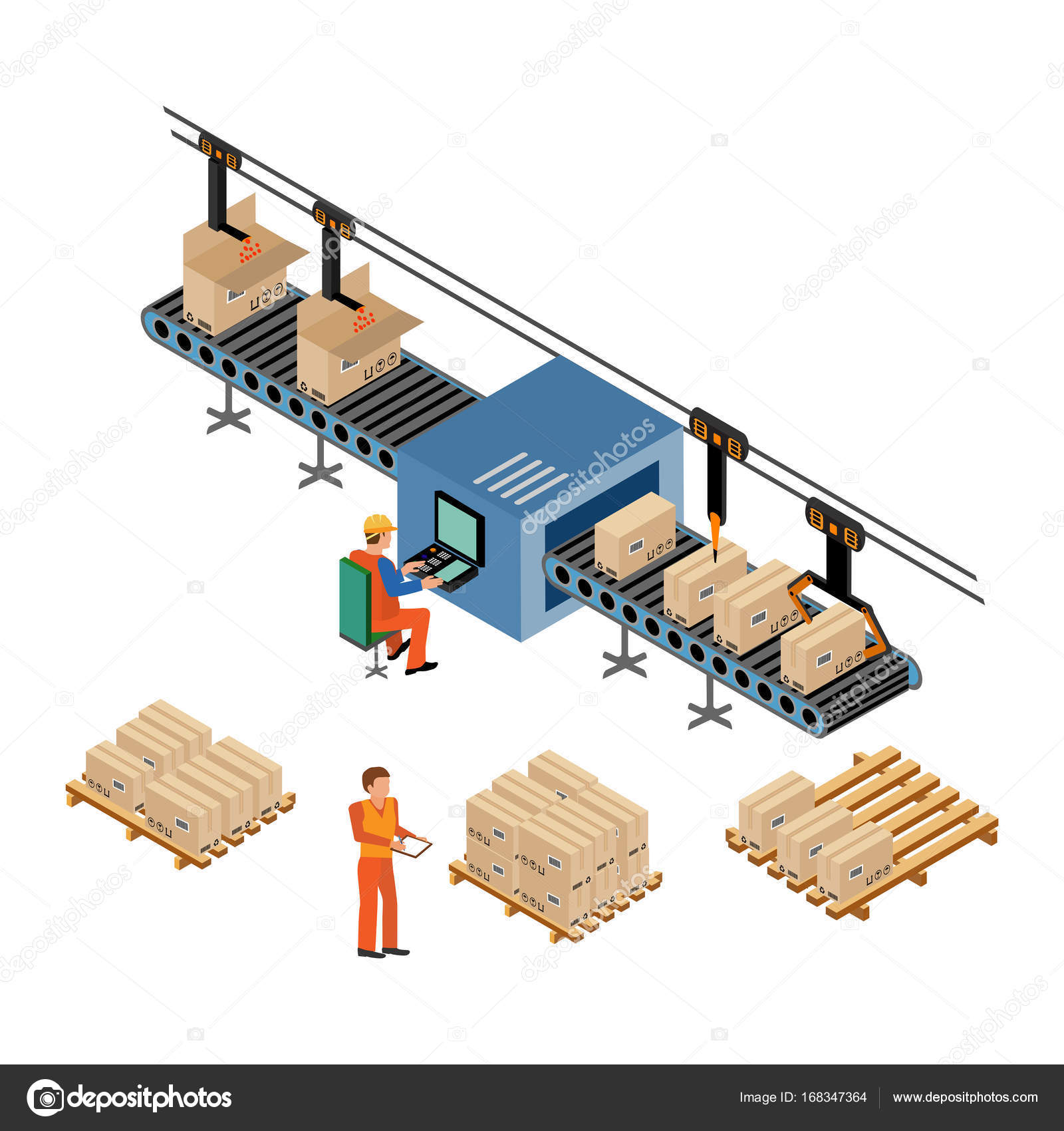Automated factory assembly line — Stock Vector © Krylovochka #168347364 Automated factory assembly line — Stock Vector © Krylovochka #168347364