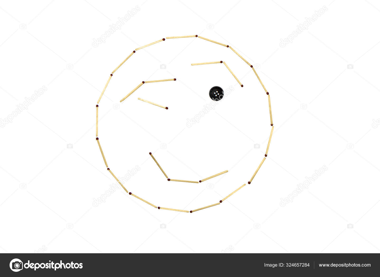 Smiley face friendliness is made out of matches — Stock Photo © nik1 ...