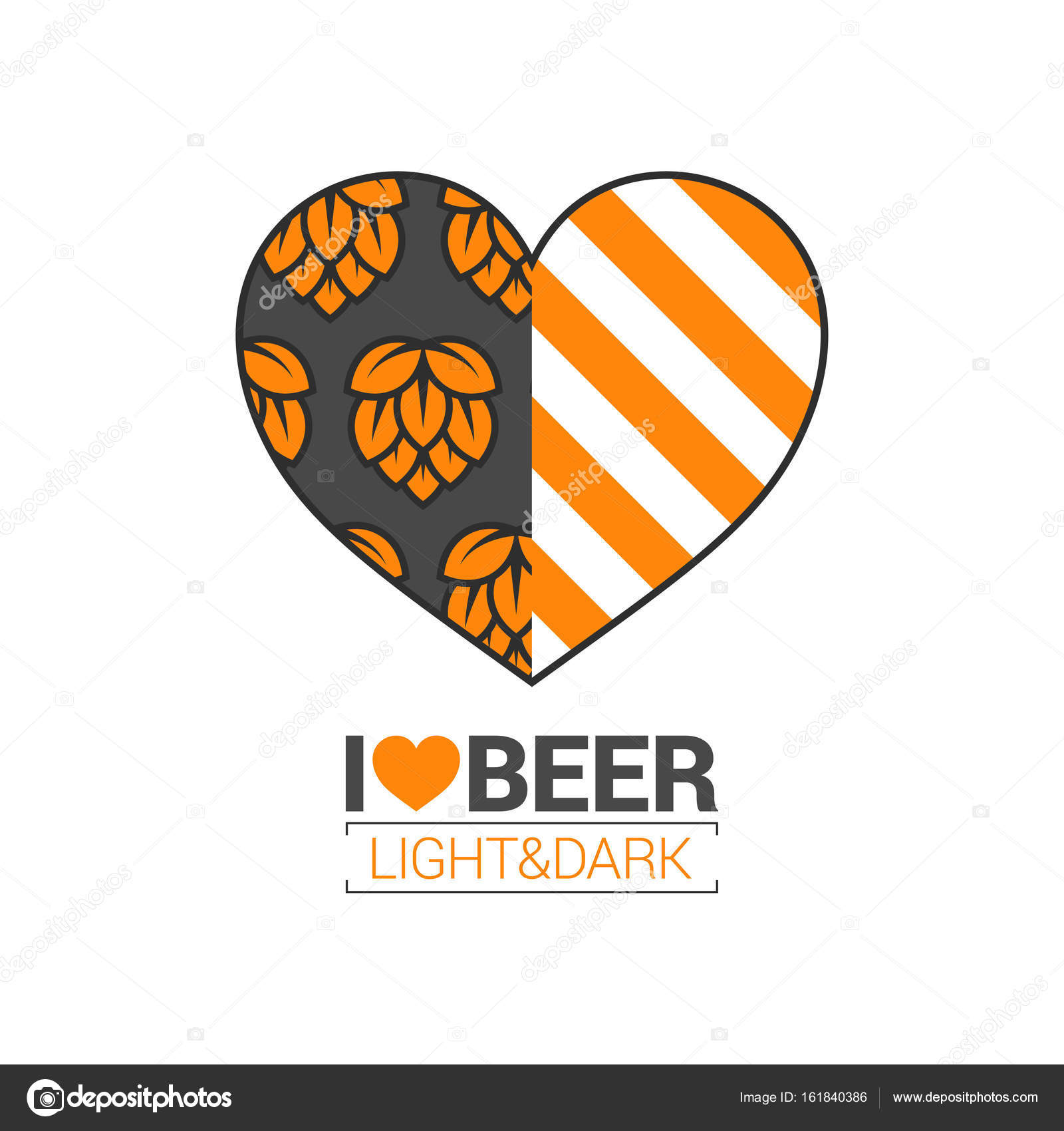 Beer logo love concept design background Stock Vector Image by ...
