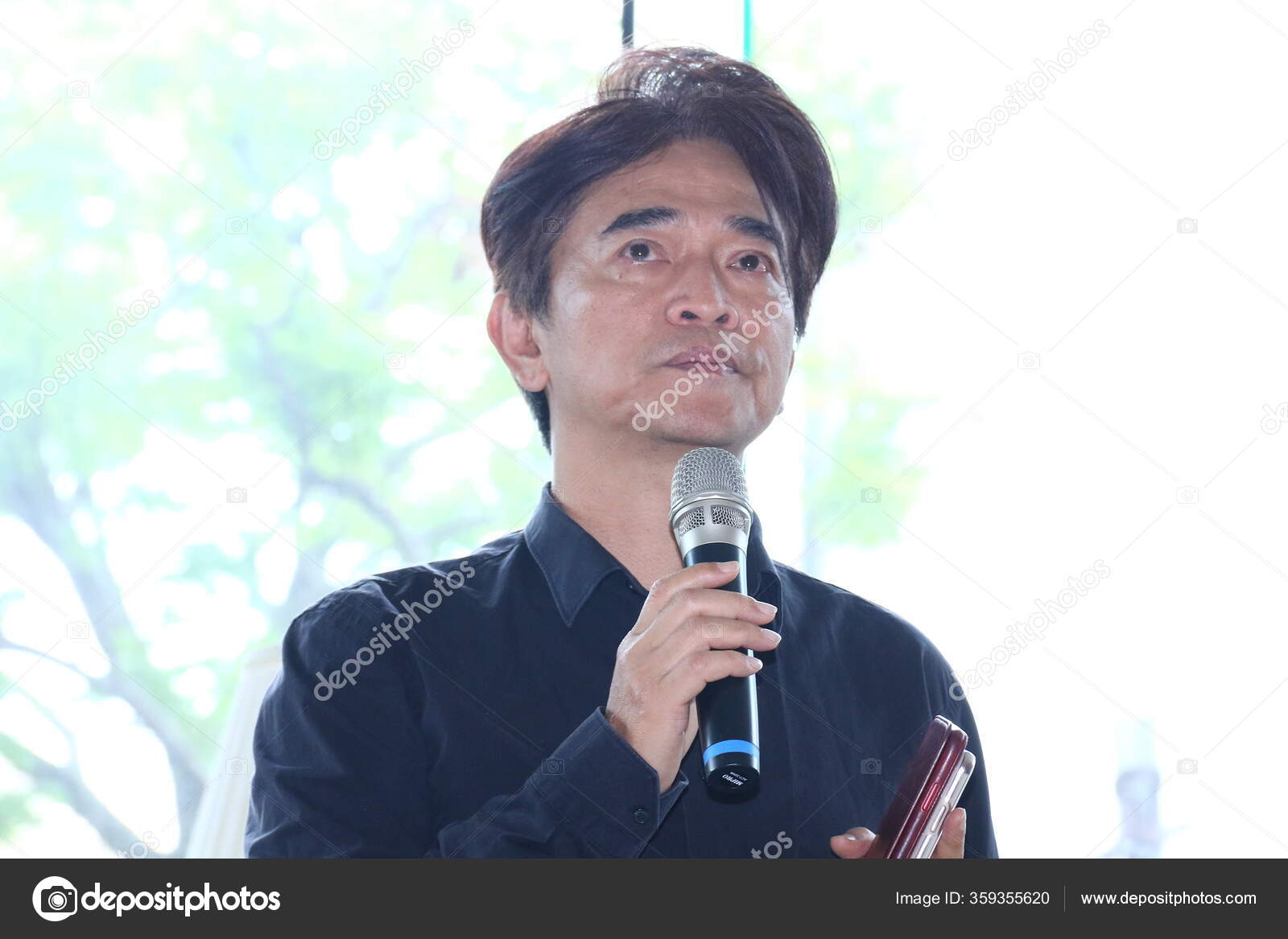 Chinese Host Jacky Also Known Xian Delivers Speech News Conference ...