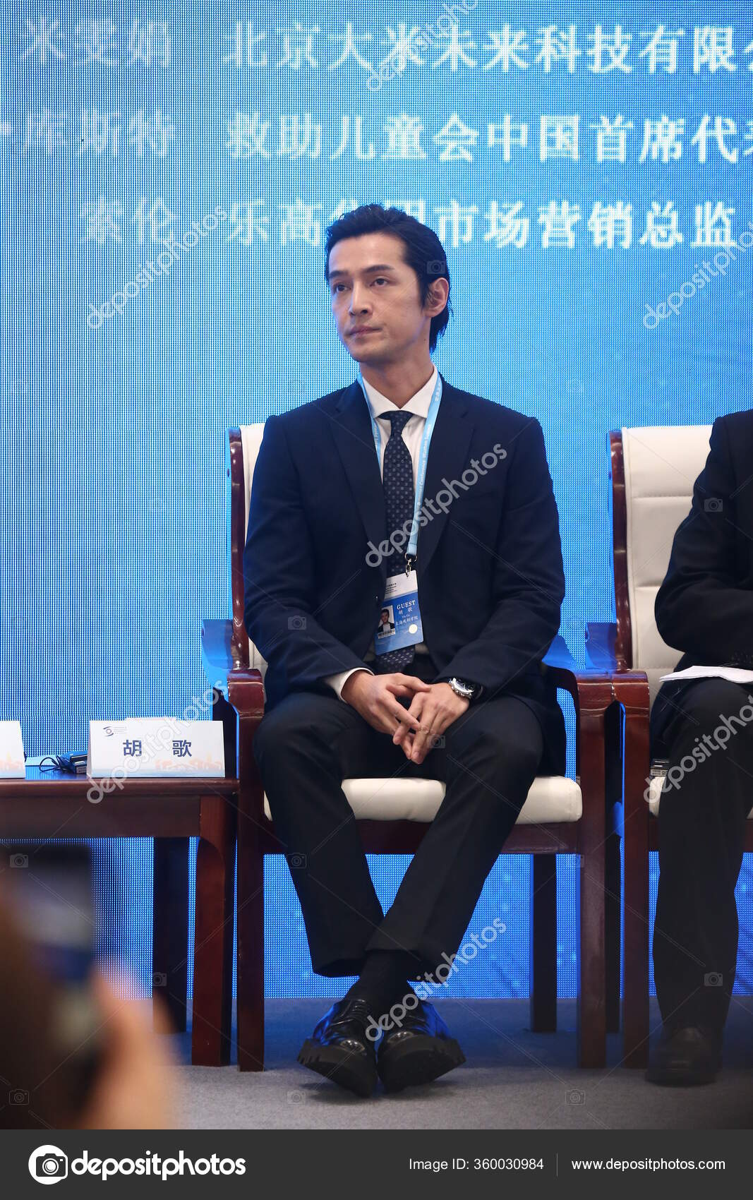 Chinese Actor Singer Also Known Hugh Delivers Speech Advice Juveniles ...