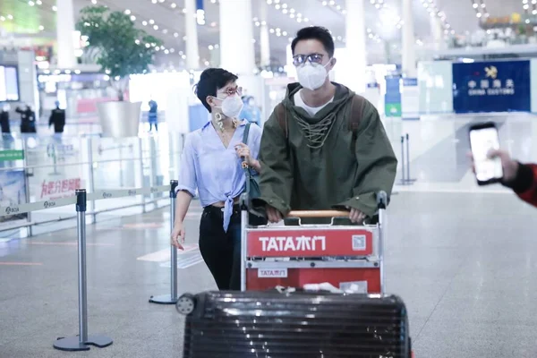 Chinese Mandopop Singer Actor Han Geng His Wife Celina Horan — Stock ...